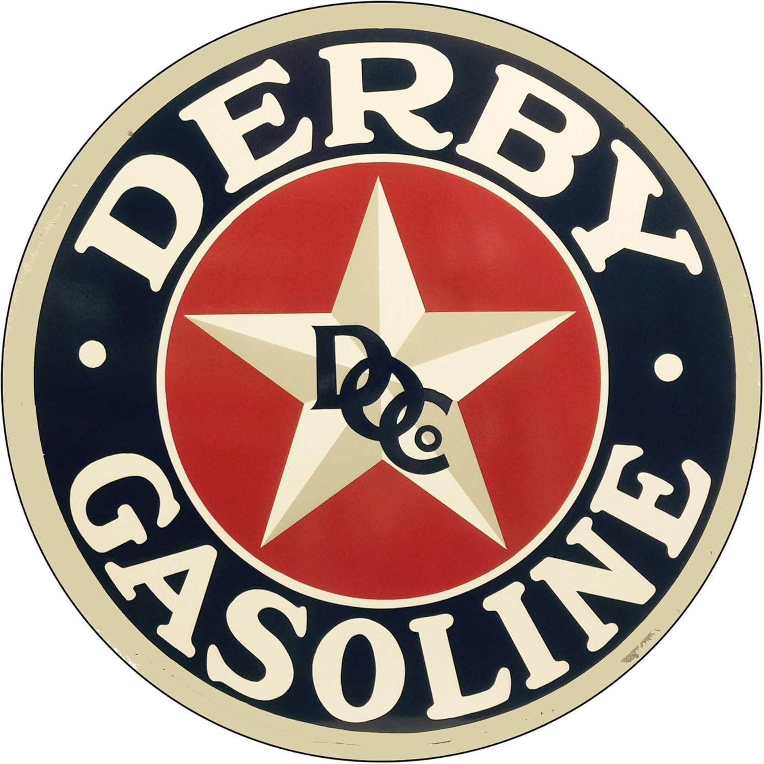 Vintage Gas Sign Reproduction Vintage Metal Signs Round Metal Tin Sign ...