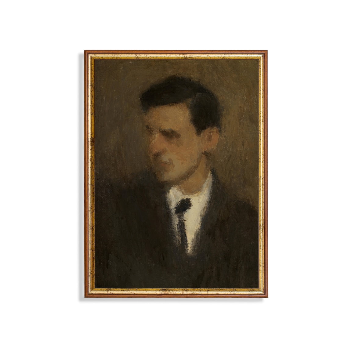Vintage Gentleman Portrait , Moody Rustic Decor Poster Decor For Living ...
