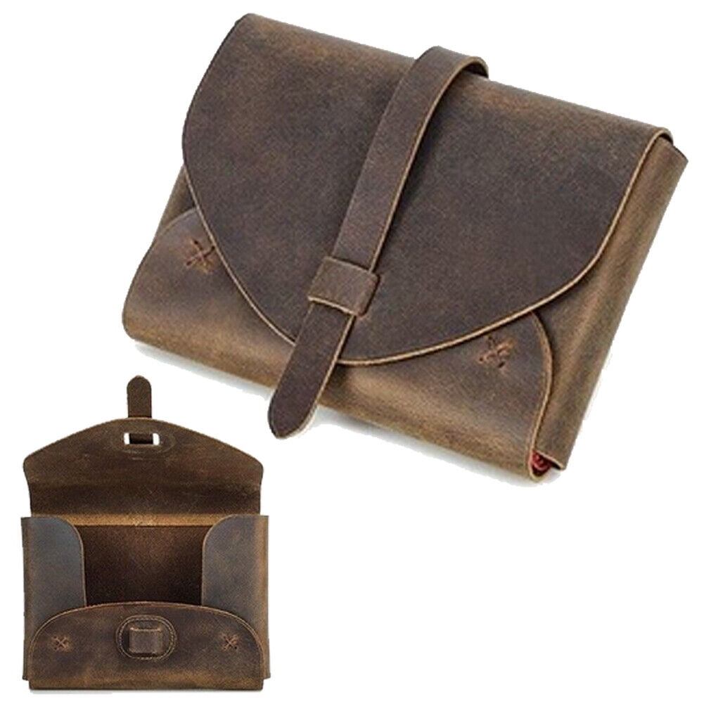 Vintage Genuine Leather Book Cover Case Bag Holy Bible Storage ...