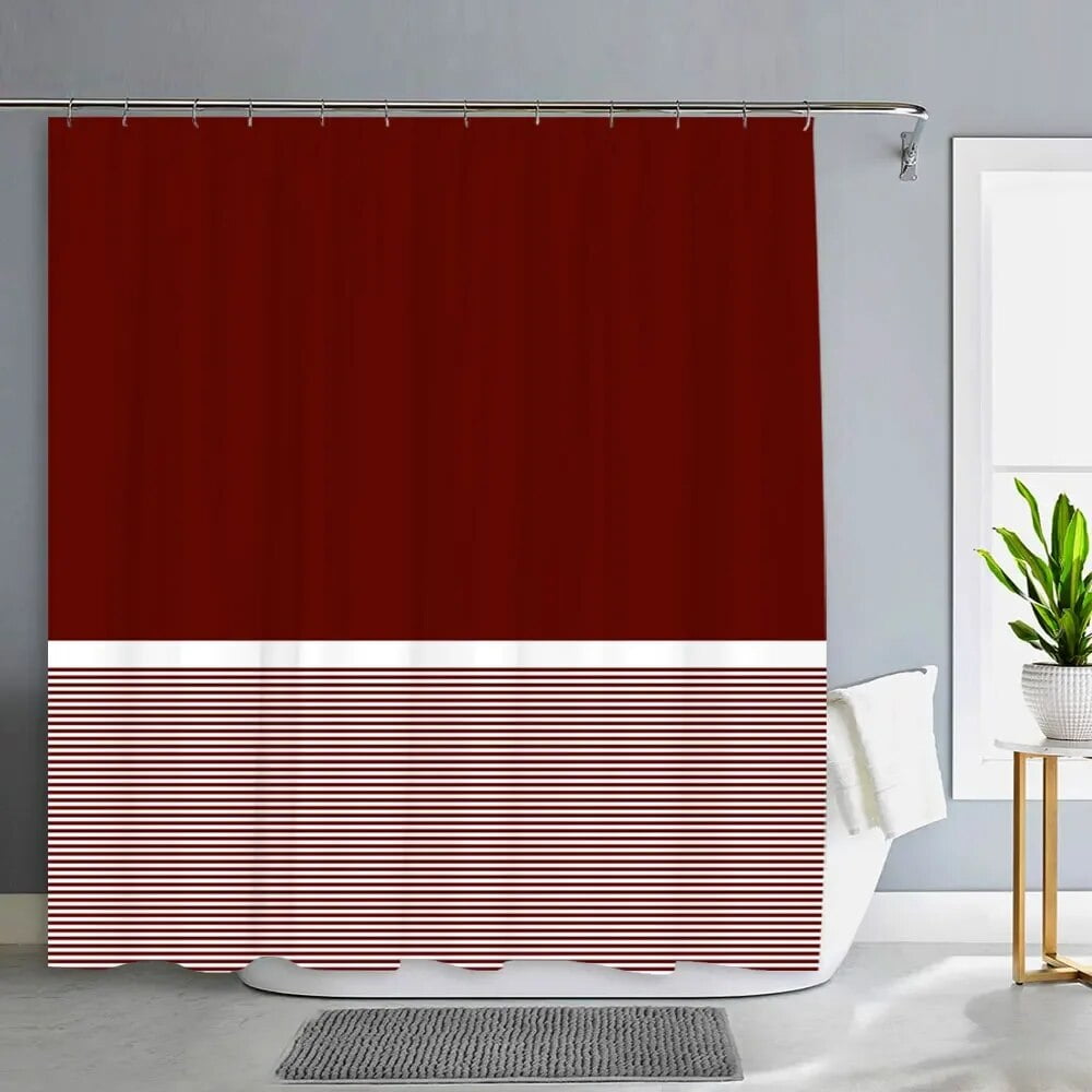 Vintage Geometric Lines Shower Curtain Art Pattern Creative Styling