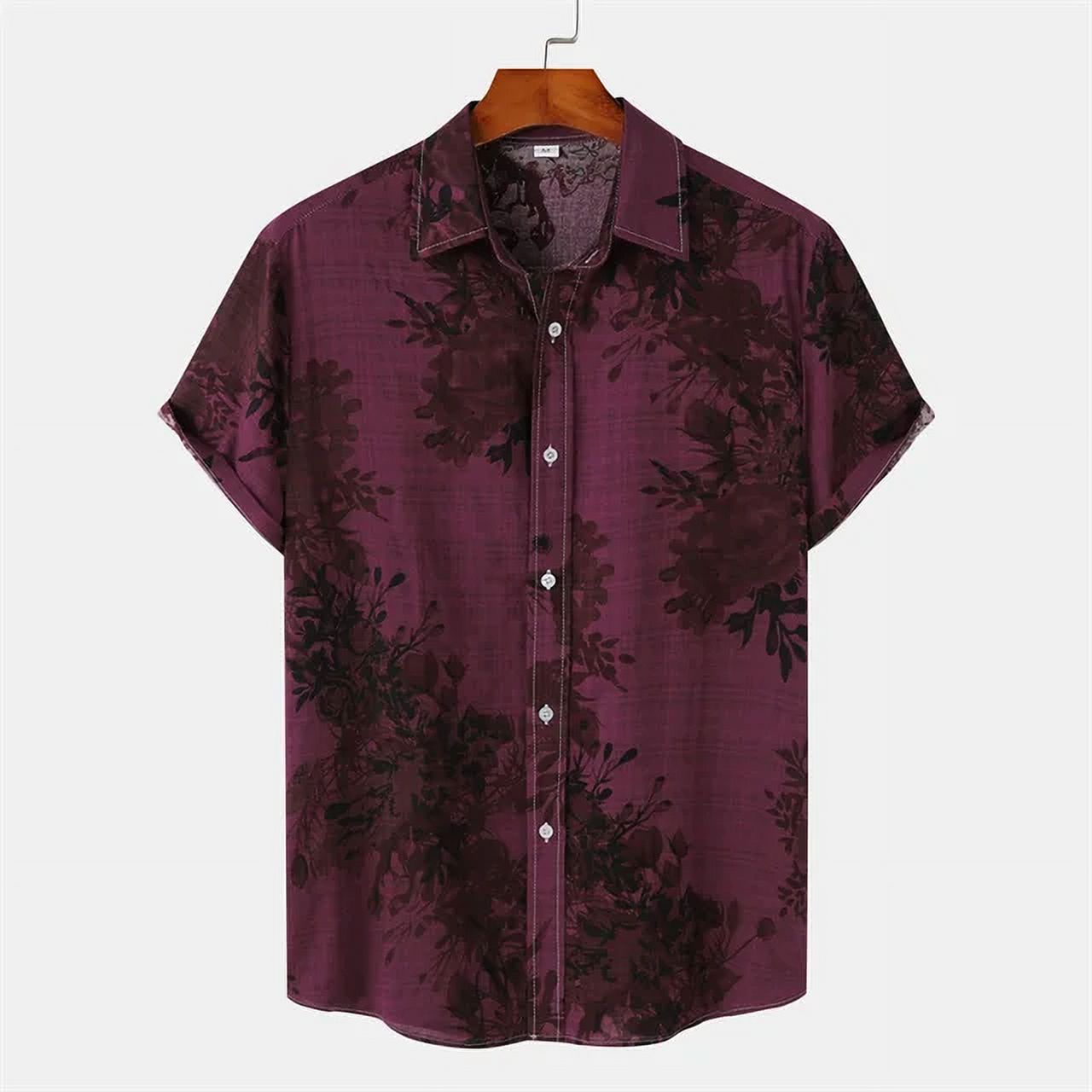 Vintage Geometric Texture 3D Printing of Hawaiian Shirts Men's Summer ...
