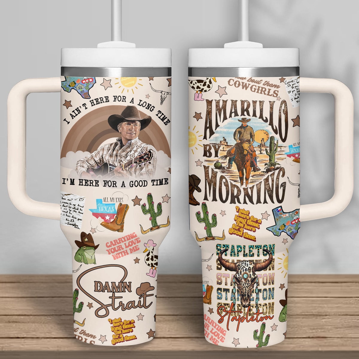 Vintage George Strait Music Tumbler 40oz, Music Tumbler 40oz - Walmart.com