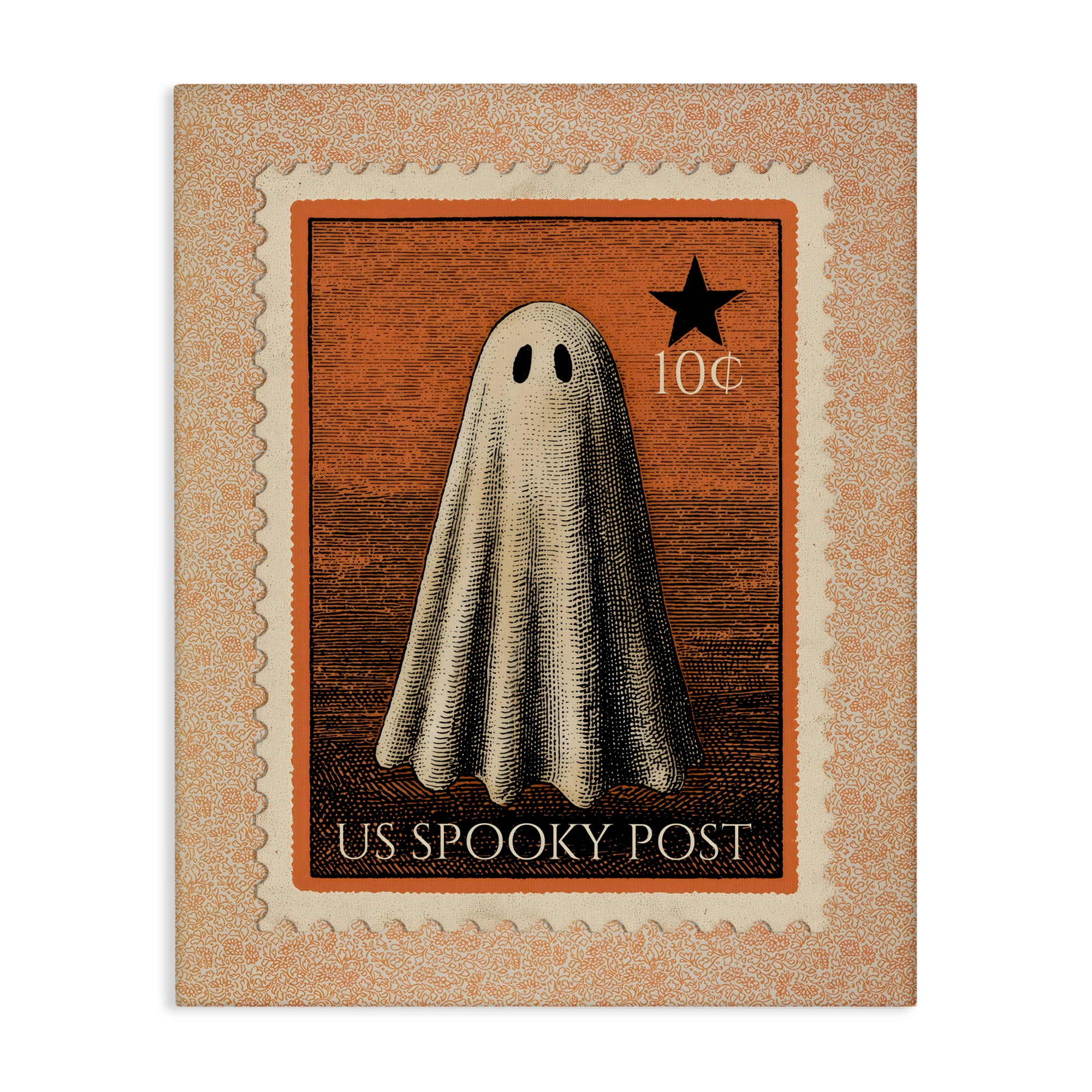 Vintage Ghost Stamp Canvas Wall Art, design by Arlington Prints ...