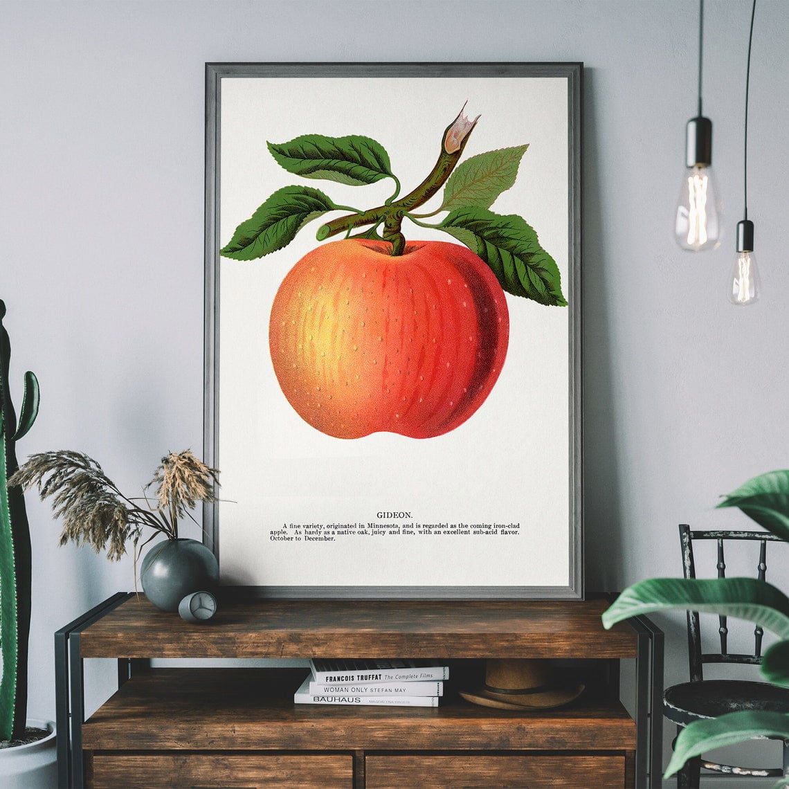 Vintage Gideon Apple Poster, Lithograph Print, Antique Botanical Art ...