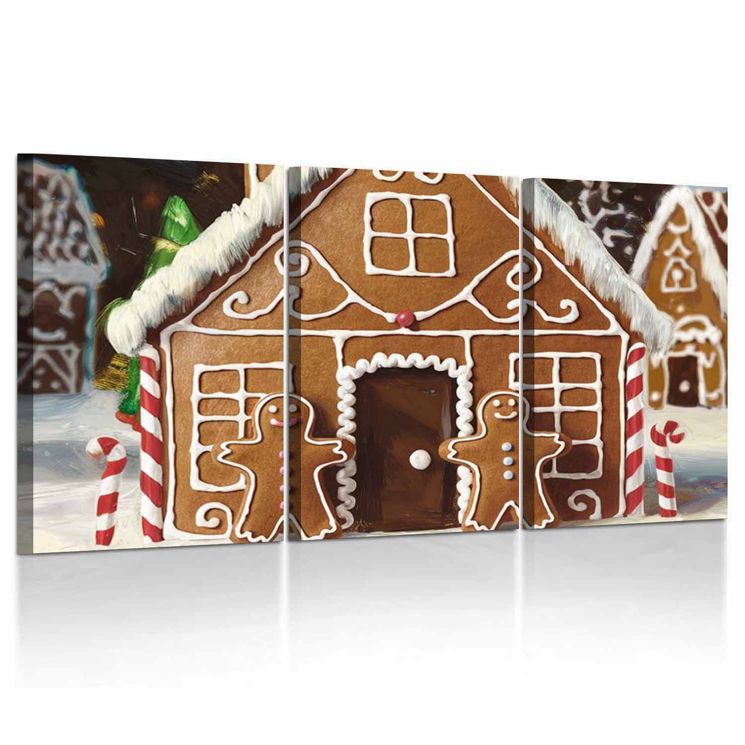 Vintage Gingerbread House Canvas Wall Art Print For Bedroom Living Room ...