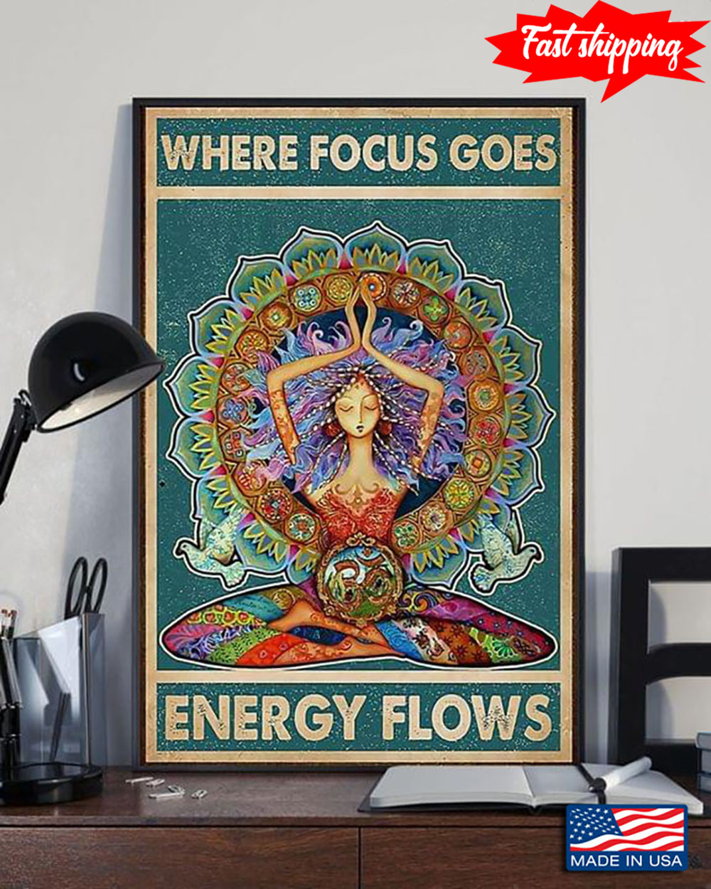 Vintage Girl Doing Yoga The Seven Chakras Sahasrara Chakra ( Crown ...