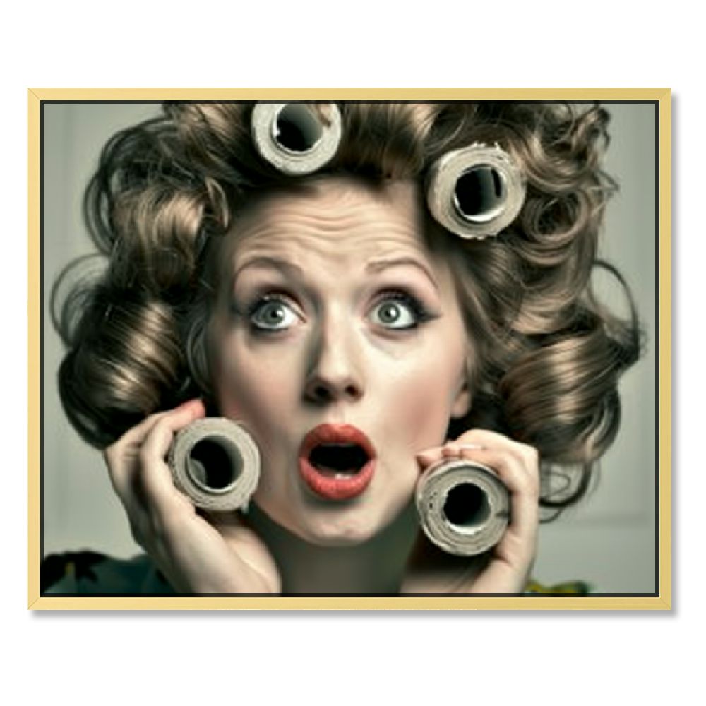 Vintage Girl Hairstyles Curly Hair Barbershop Salon Models Poster ...