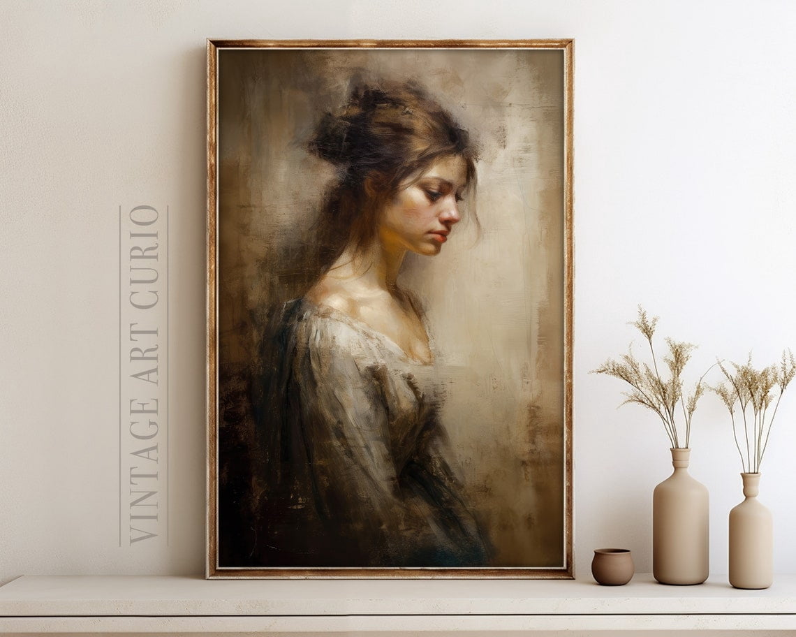Vintage Girl Portrait, Antique Portrait, Vintage Print, Vintage ...