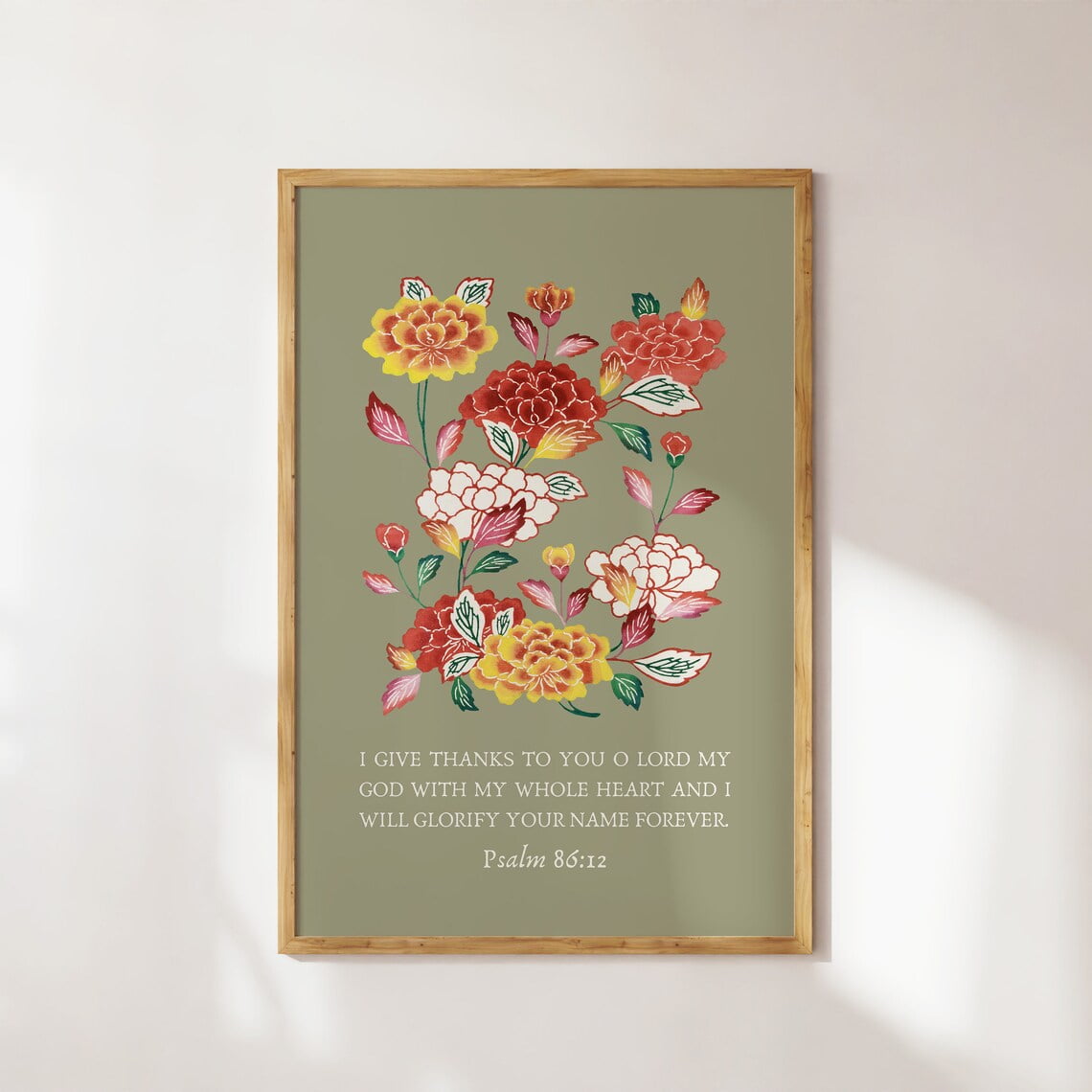 Vintage Give Thanks, Psalm 86, Fall Wall Art, Bible Verse Wall Art ...