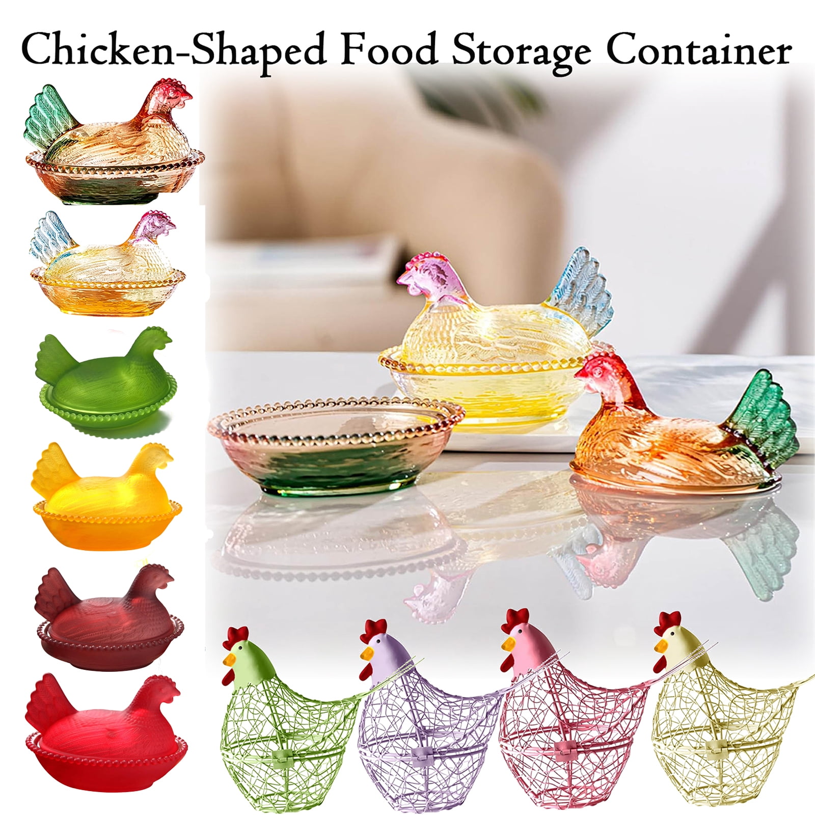 Vintage Glass Chicken Candy Dish with Lid, Hen on Nest Crystal Candy ...