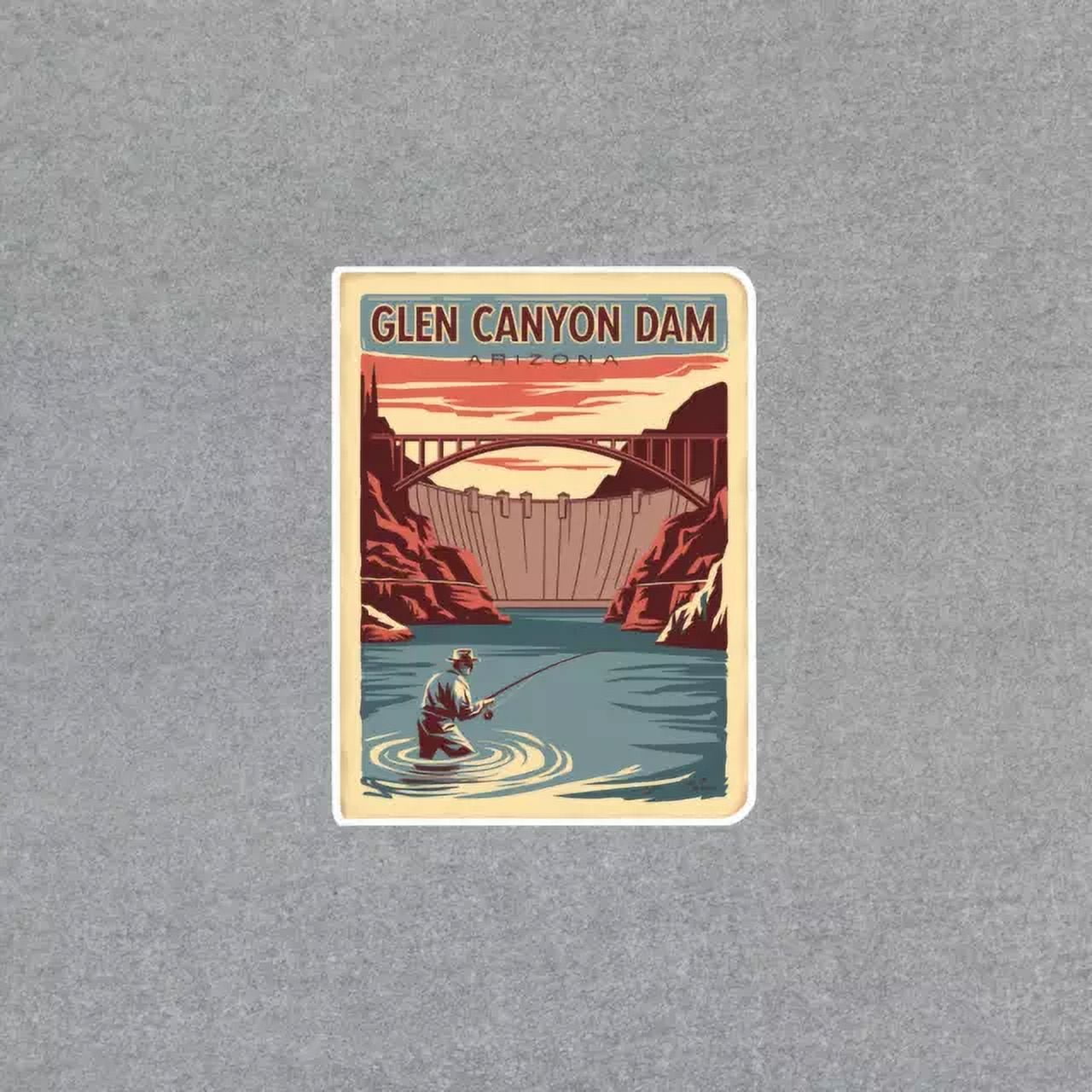 Vintage Glen Canyon Dam Arizona Travel Sticker Sticker Decal Souvenir ...