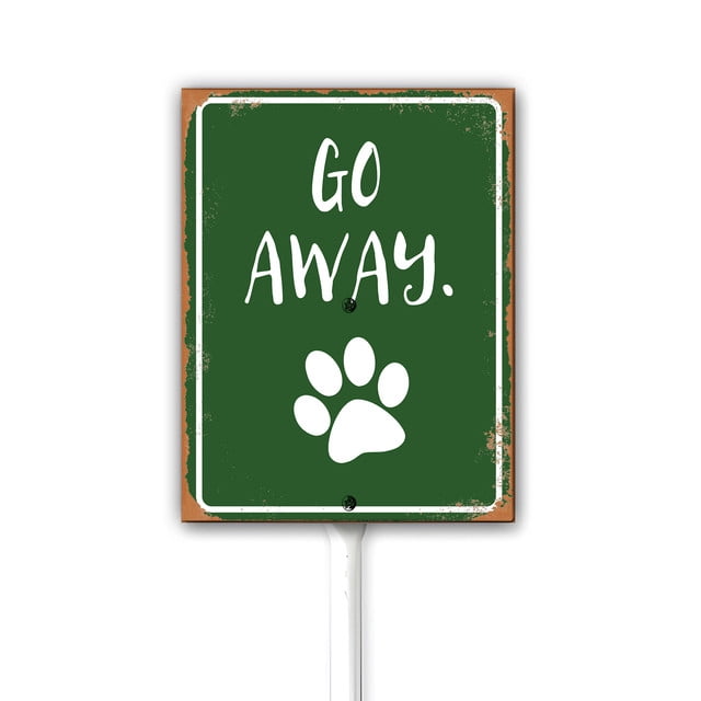 Vintage Go Away Go On Git Yard Signs, Unwelcome Lawn Signs With Stakes ...