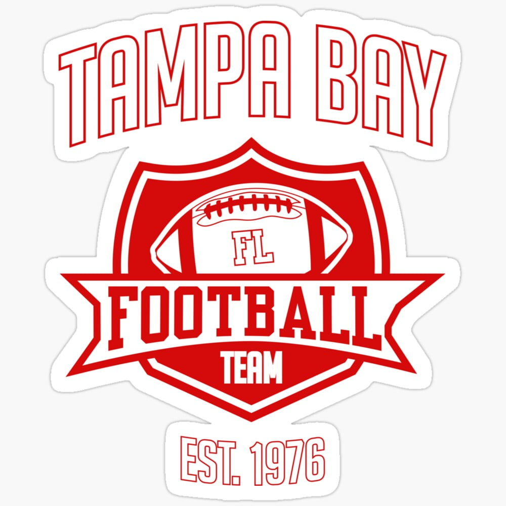 Vintage Goalline Tampa Bay Football Team Red White Art Gameday Sport ...
