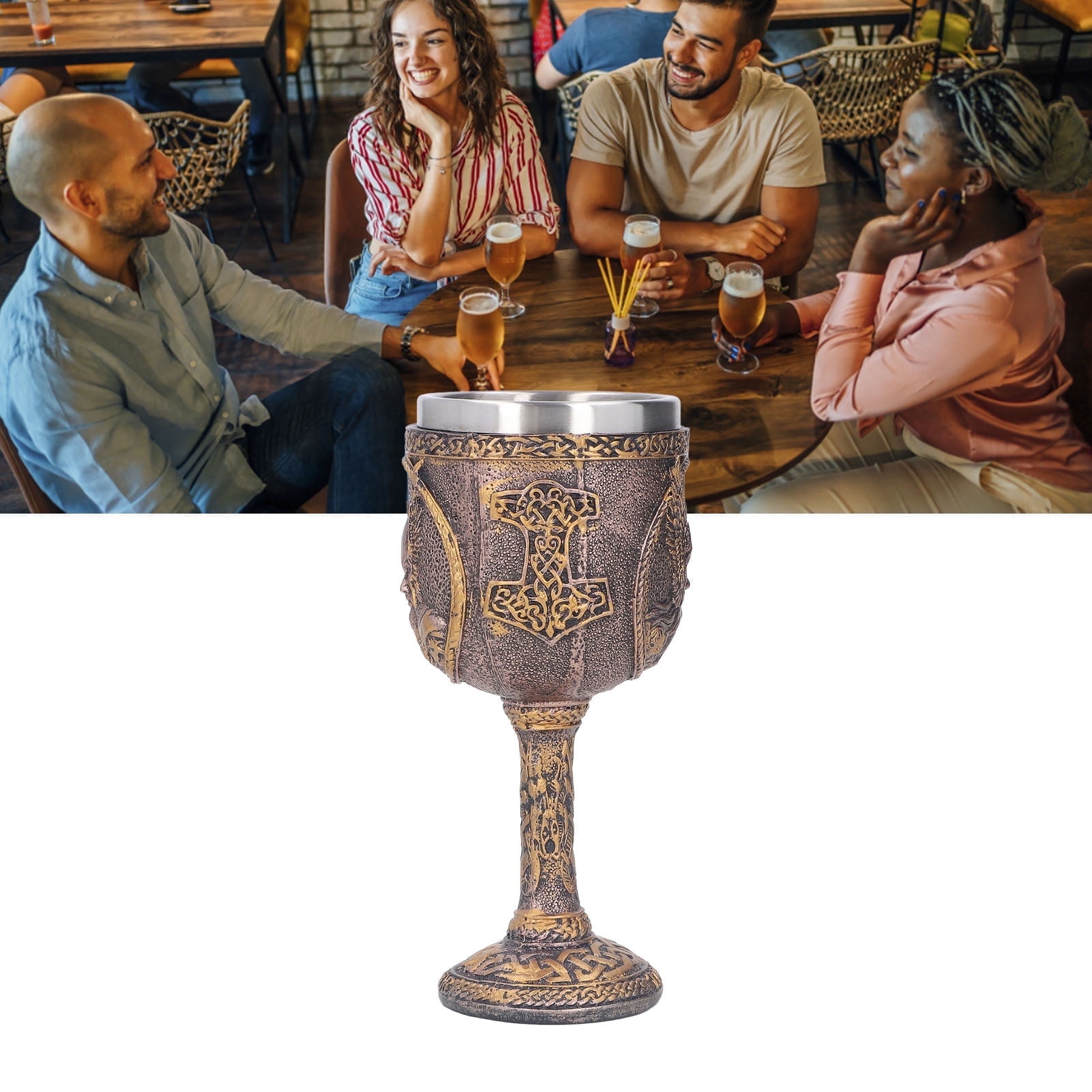 Vintage Goblet, Retro European Wine Cup Unique Stemware Beer Mug ...