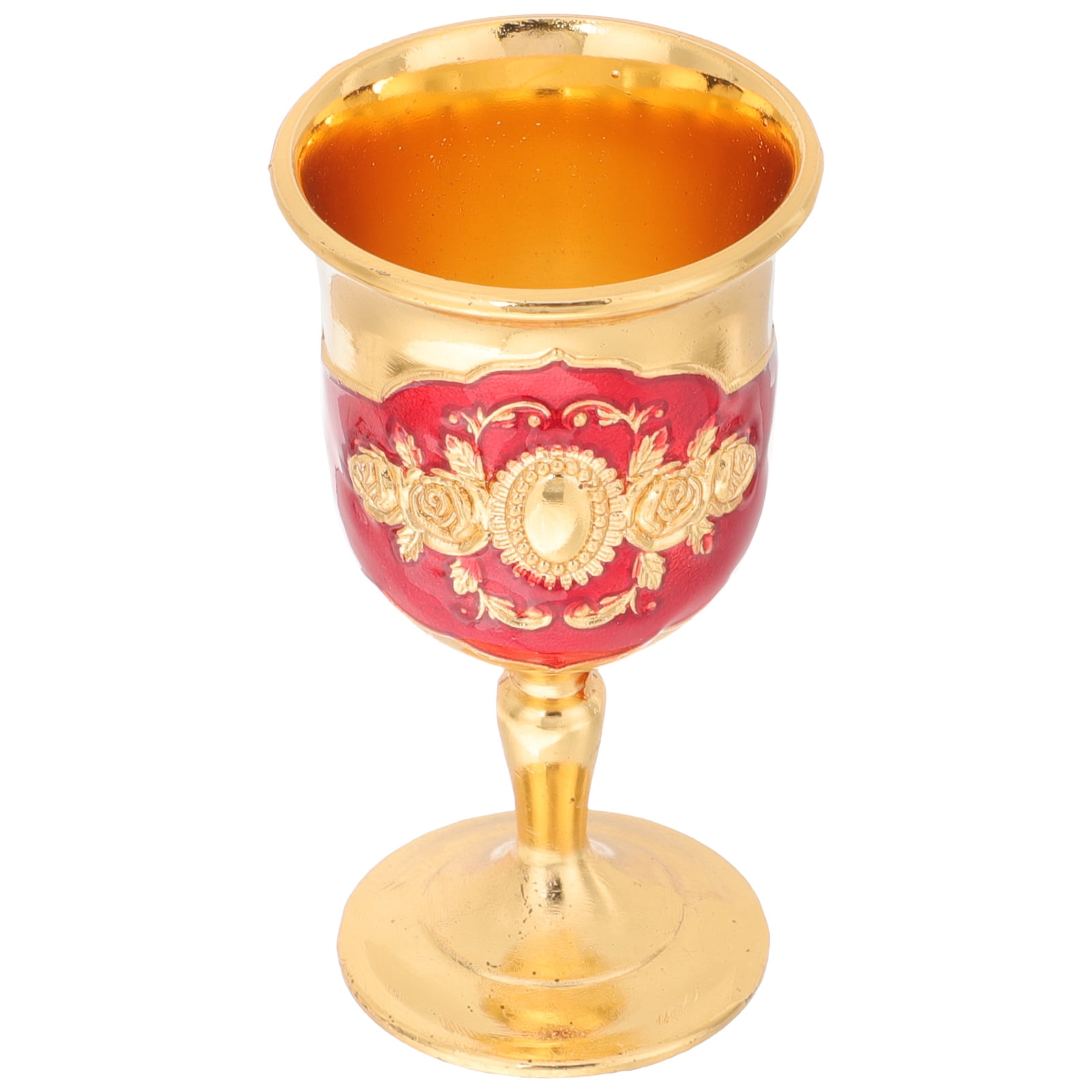 Vintage Goblet Wine Glasses Home Accessory Dinner Liquor Cup Retro Zinc Alloy Decor