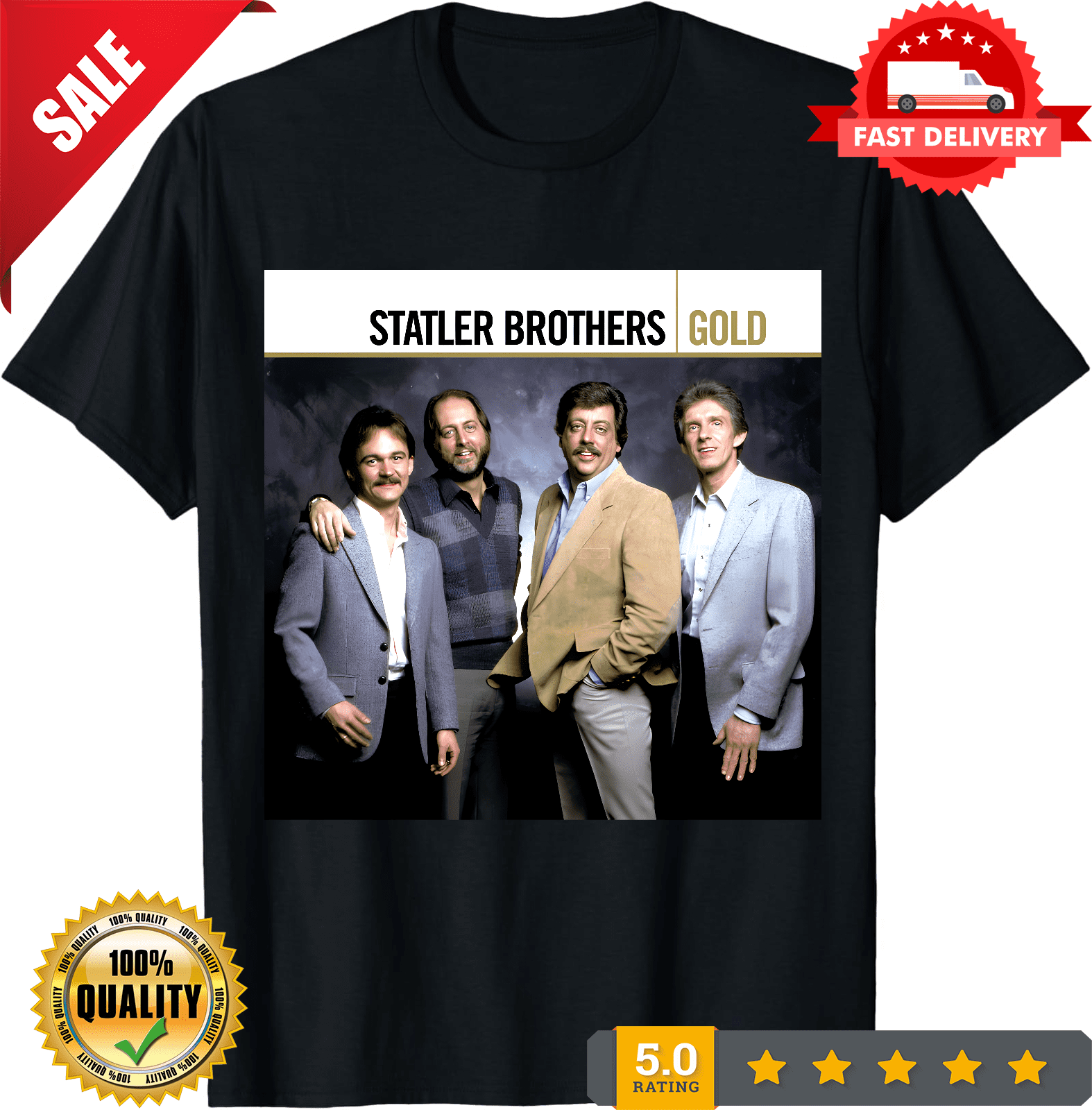 Vintage Gold Album by The Statler Brothers T-Shirt Woman Without a Home ...