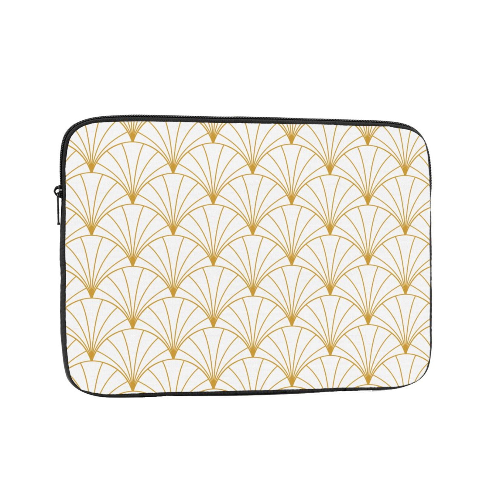 Vintage Gold Geometric Texture 17 inch Portable Laptop Sleeve ...