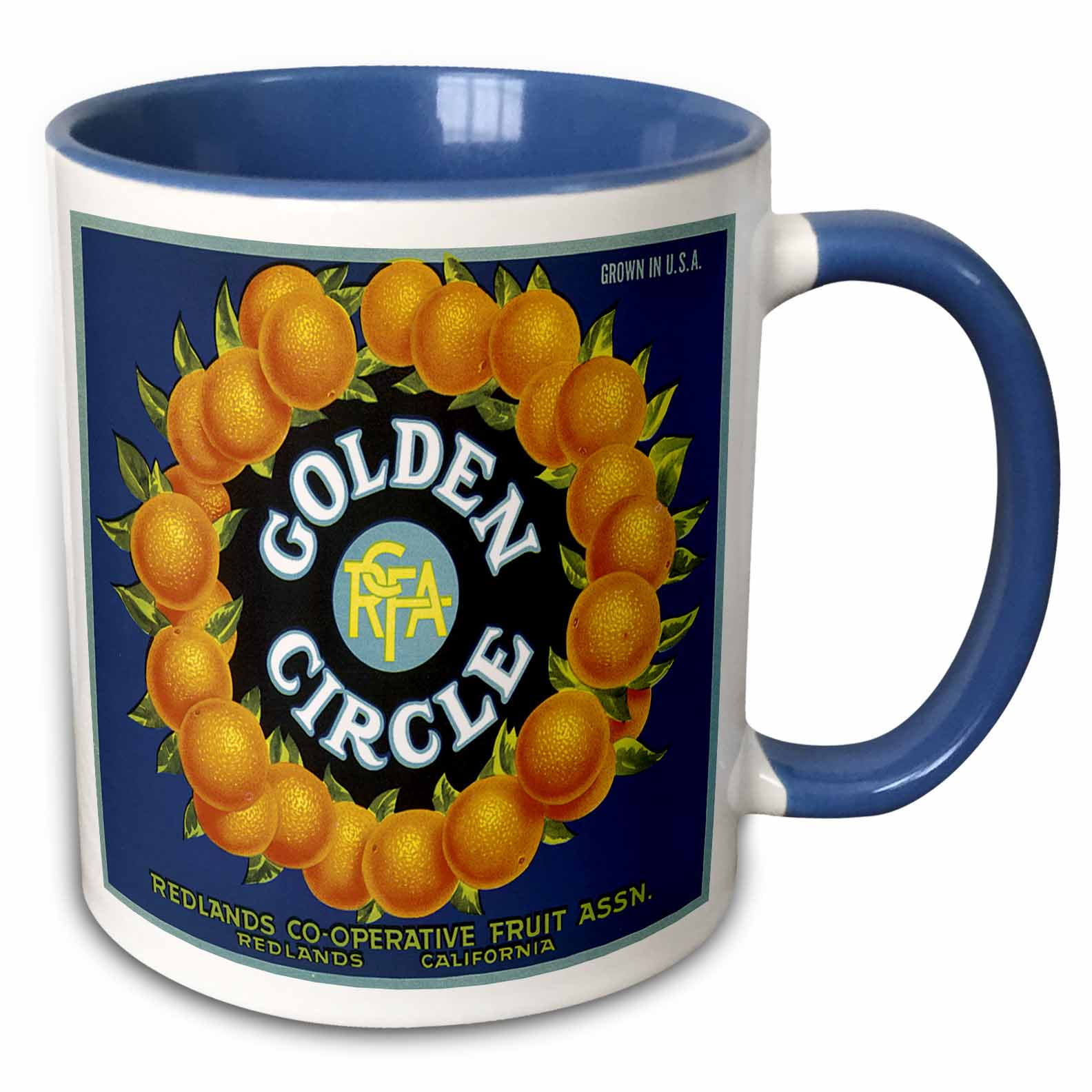 Vintage Golden Circle Redlands California Crate Label 11oz Two-Tone ...