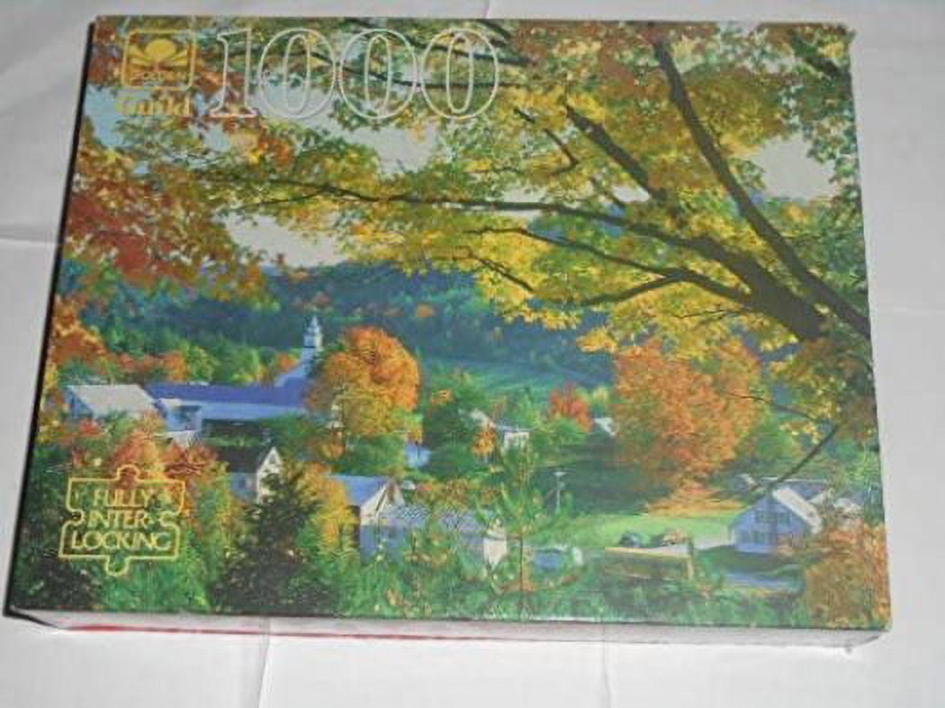 Vintage Golden Guild 1000 Piece Puzzle Fall in East Topsham - Walmart ...