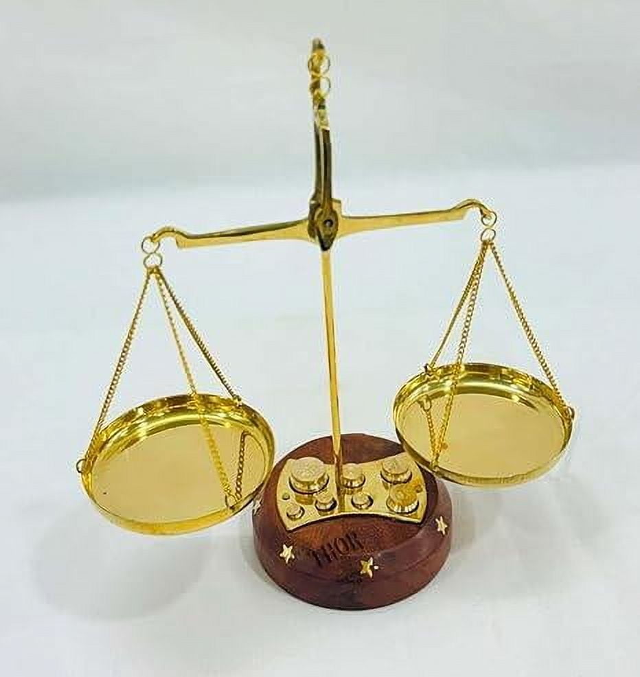 Vintage Goldsmith Brass Weight Scale Weighing Scale, Balance Justice ...