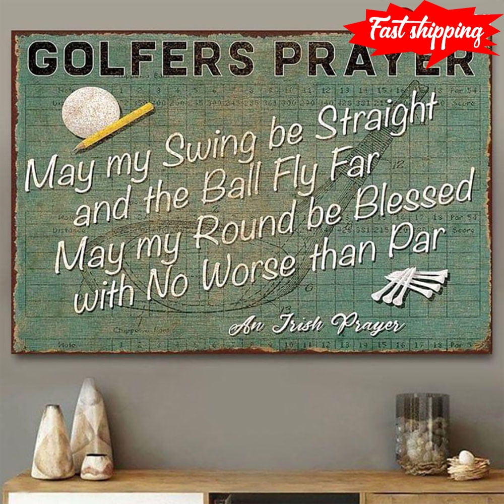Vintage Golf Club Theme An Irish Prayer Golfers Prayer May My Swing Be ...