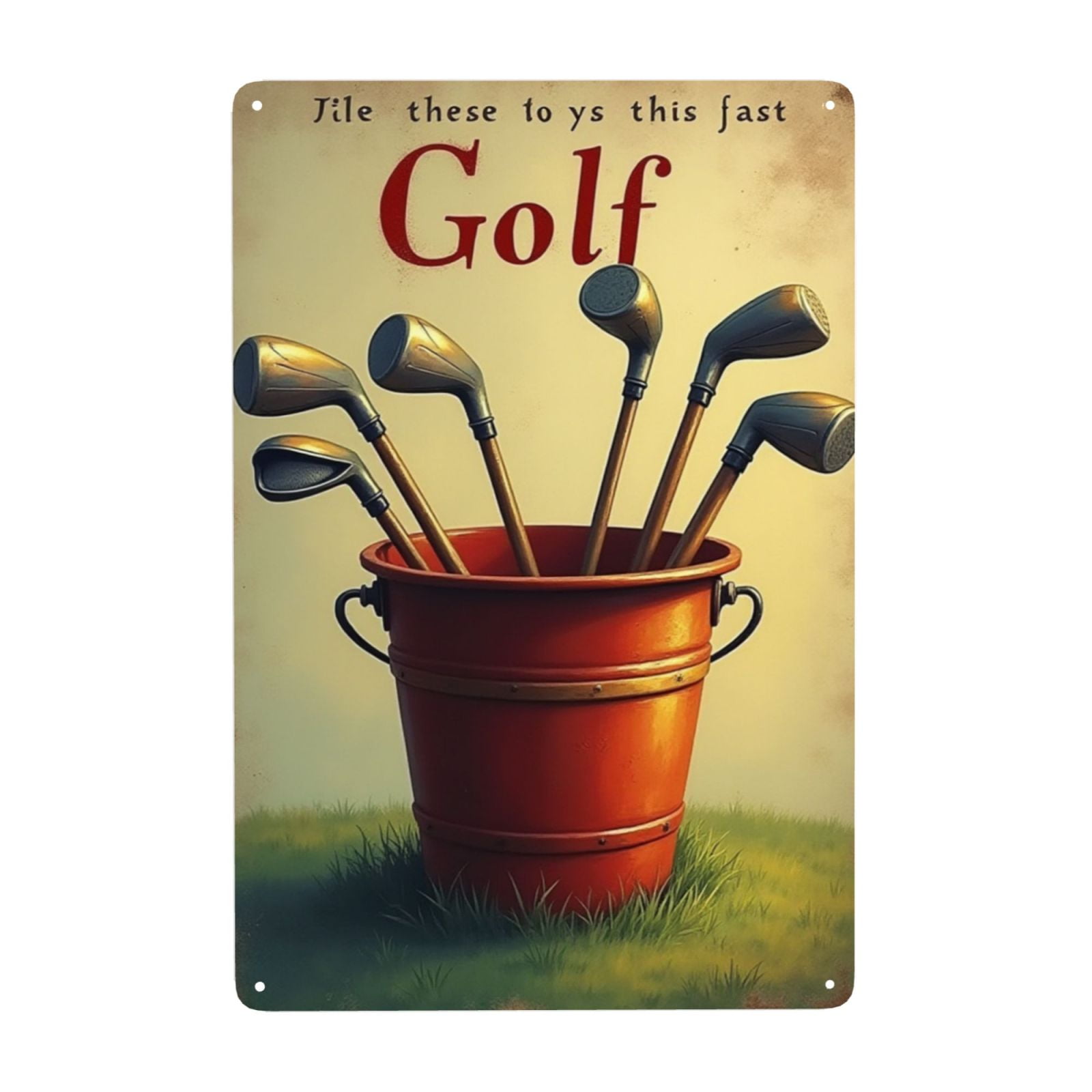 Vintage Golfing Golf Life Metal Tin Sign 12X8 Inch For Home Club Man ...