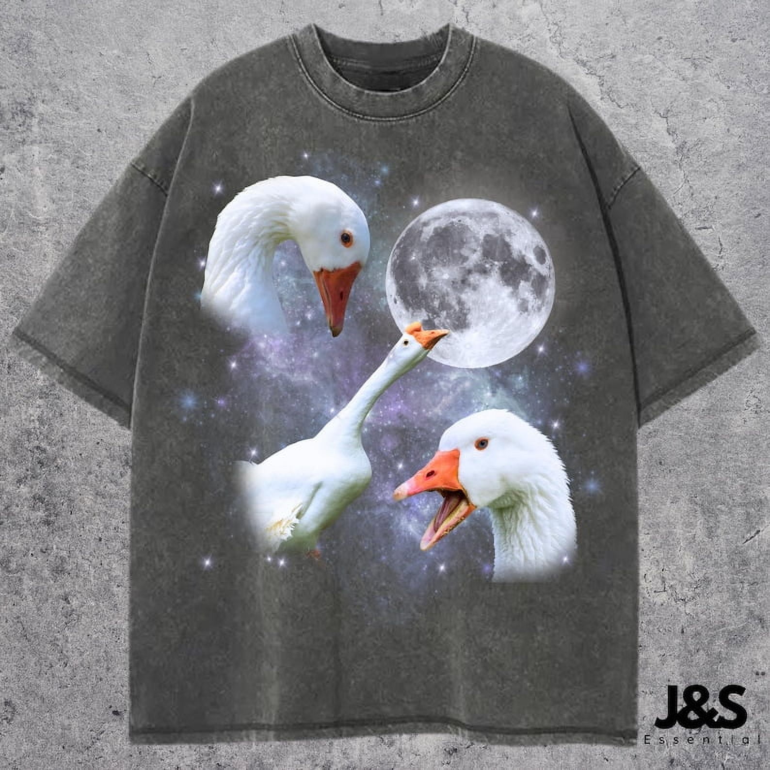 Vintage Goose 90s Graphic T-Shirt, Goose Lovers Retro Moon Tee, 2000s ...