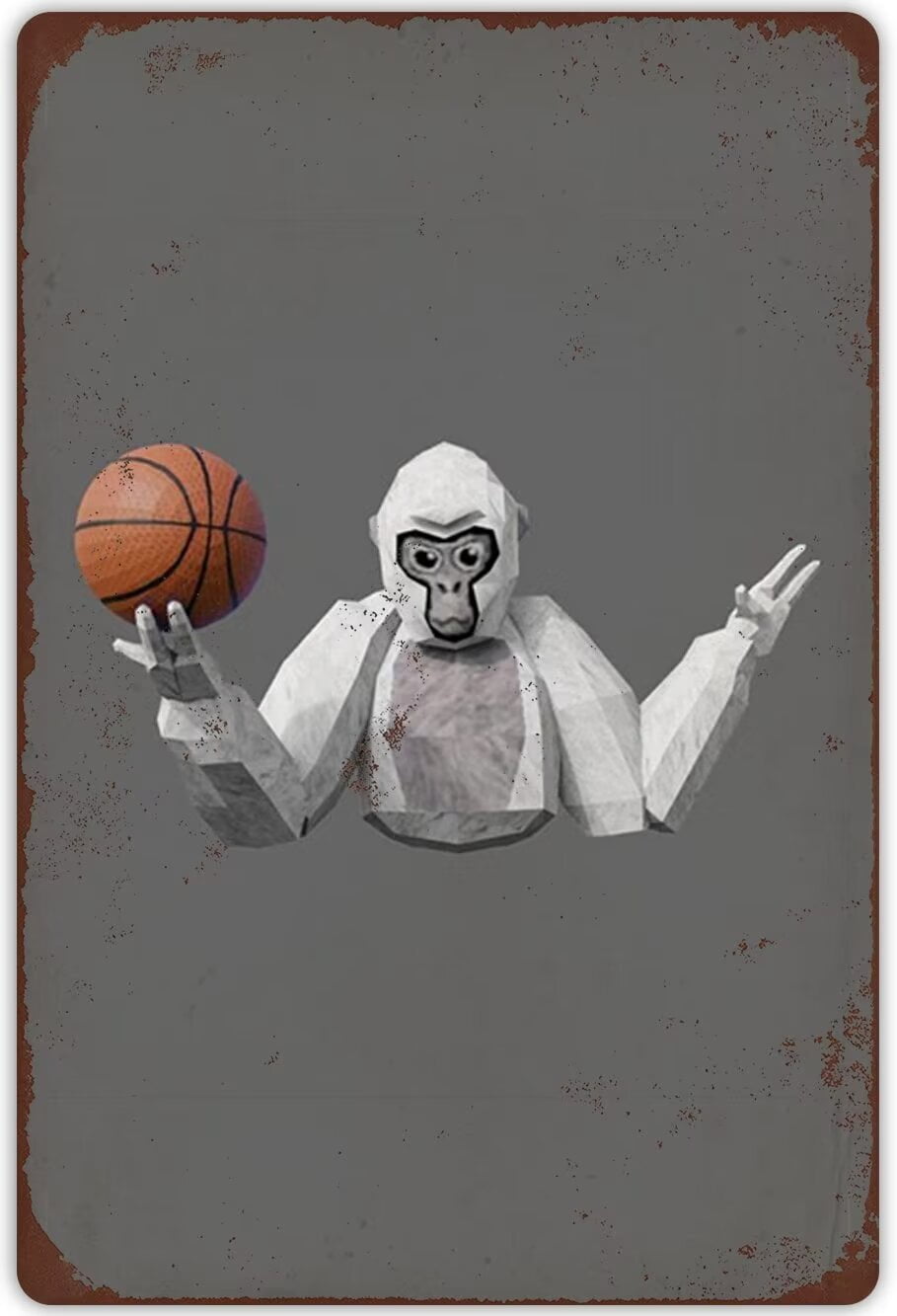 Vintage Gorilla Tag Tin Sign Game Merch Fan Metal Poster Retro Plaque ...