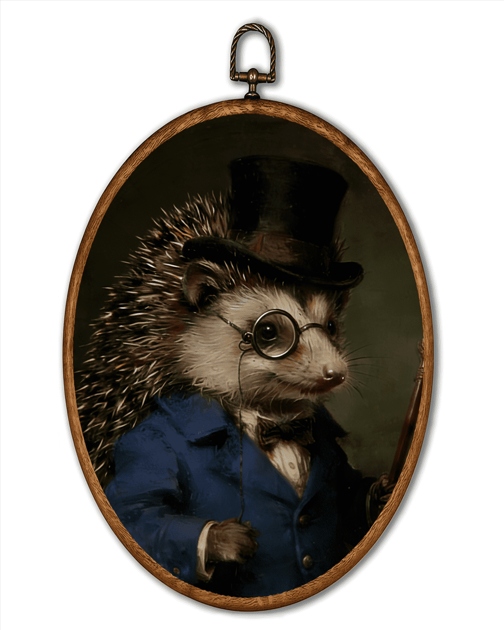 Vintage Gothic Victorian Oval Wall Art - Dark Academia Animal Portraits ...