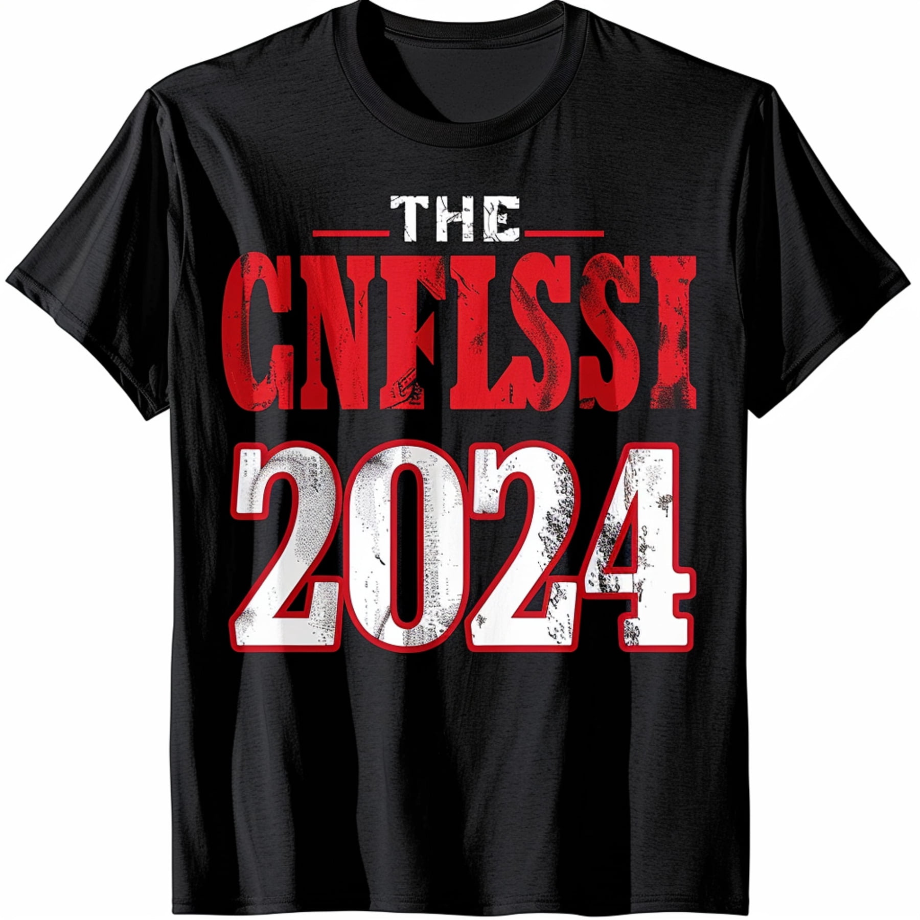 Vintage Graduation Theme Black T Shirt for Class of 2024 Red & White ...
