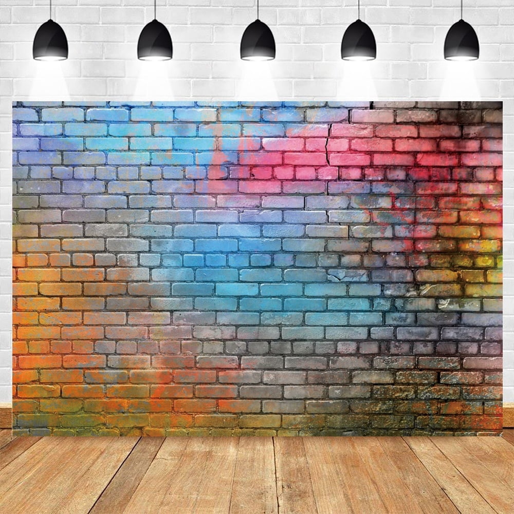 Vintage Graffiti White Brick Wall Backdrop for Photography Wedding Baby ...
