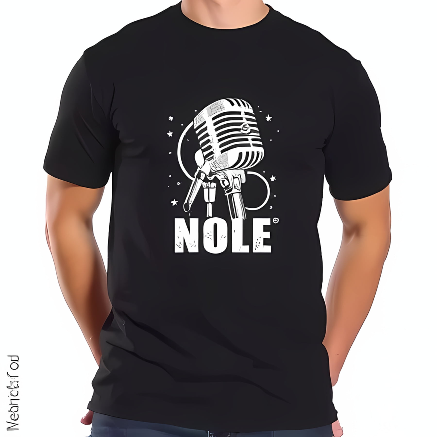 Vintage Graphic Cotton Short Sleeve T-Shirt with Texture & Stars ...