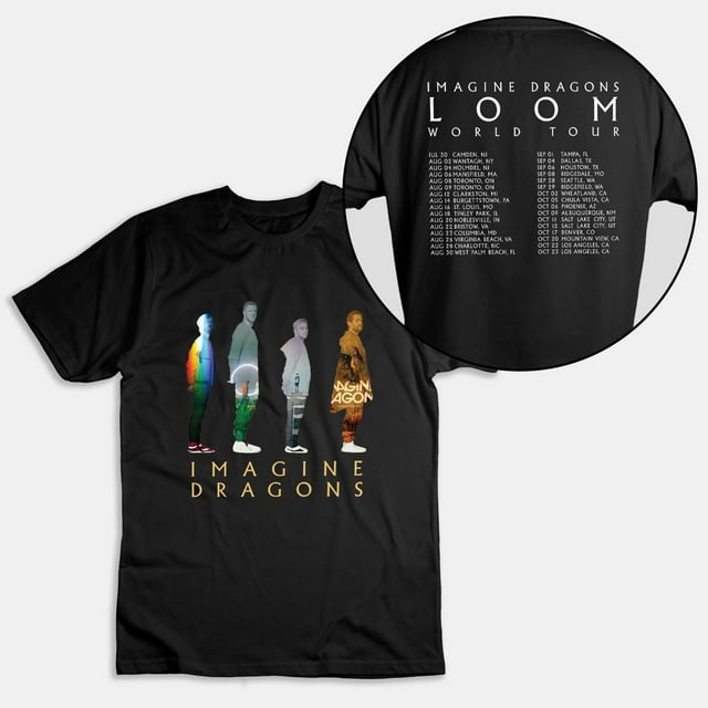 Vintage Graphic Imagine Dragons Loom World Tour 2024 Double Sided ...