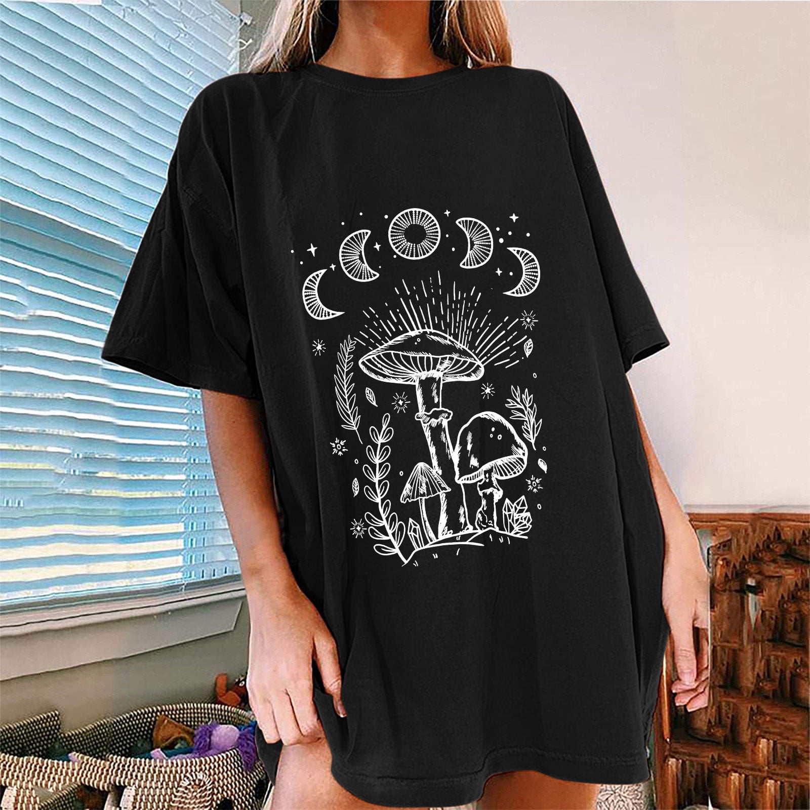 Vintage Graphic Tee Shirts for Womens Summer Short Sleeve Crewneck Tops ...
