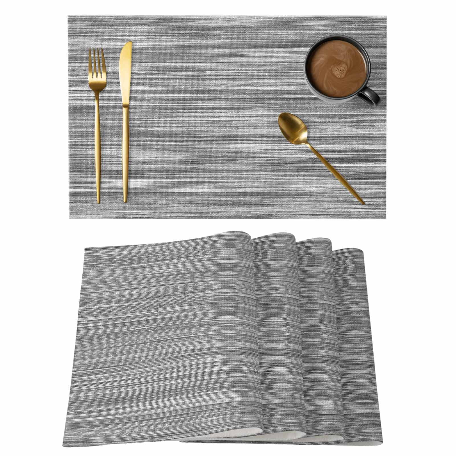 Vintage Gray Placemats Set of 12 Country Farmhouse Abstract Minimalist ...