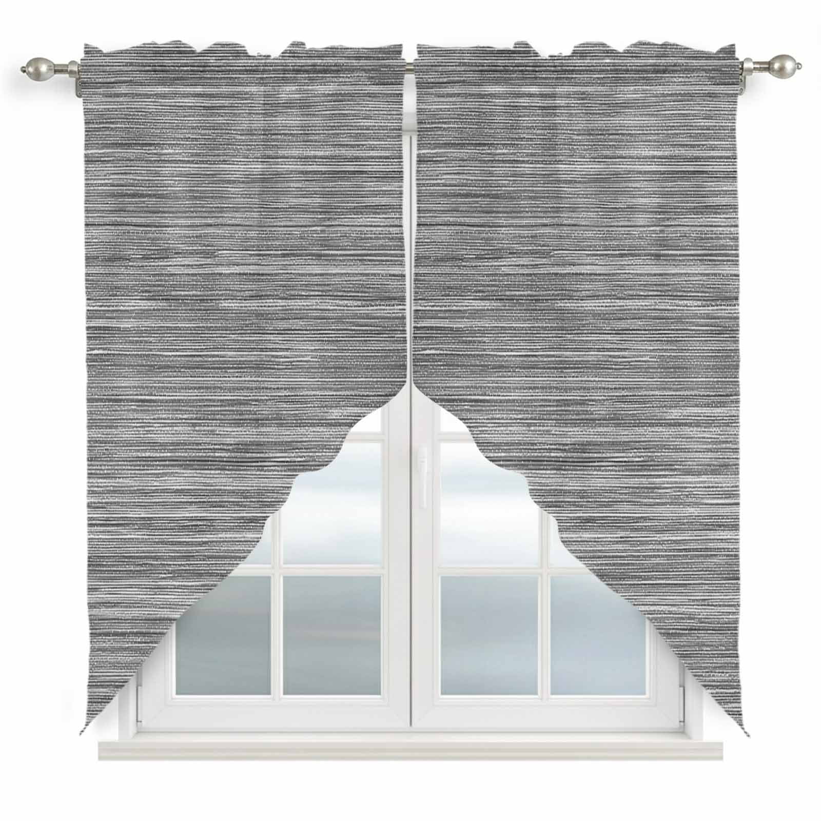 Vintage Gray Swag Curtains for Kitchen/Bedroom/Living Room, Country ...