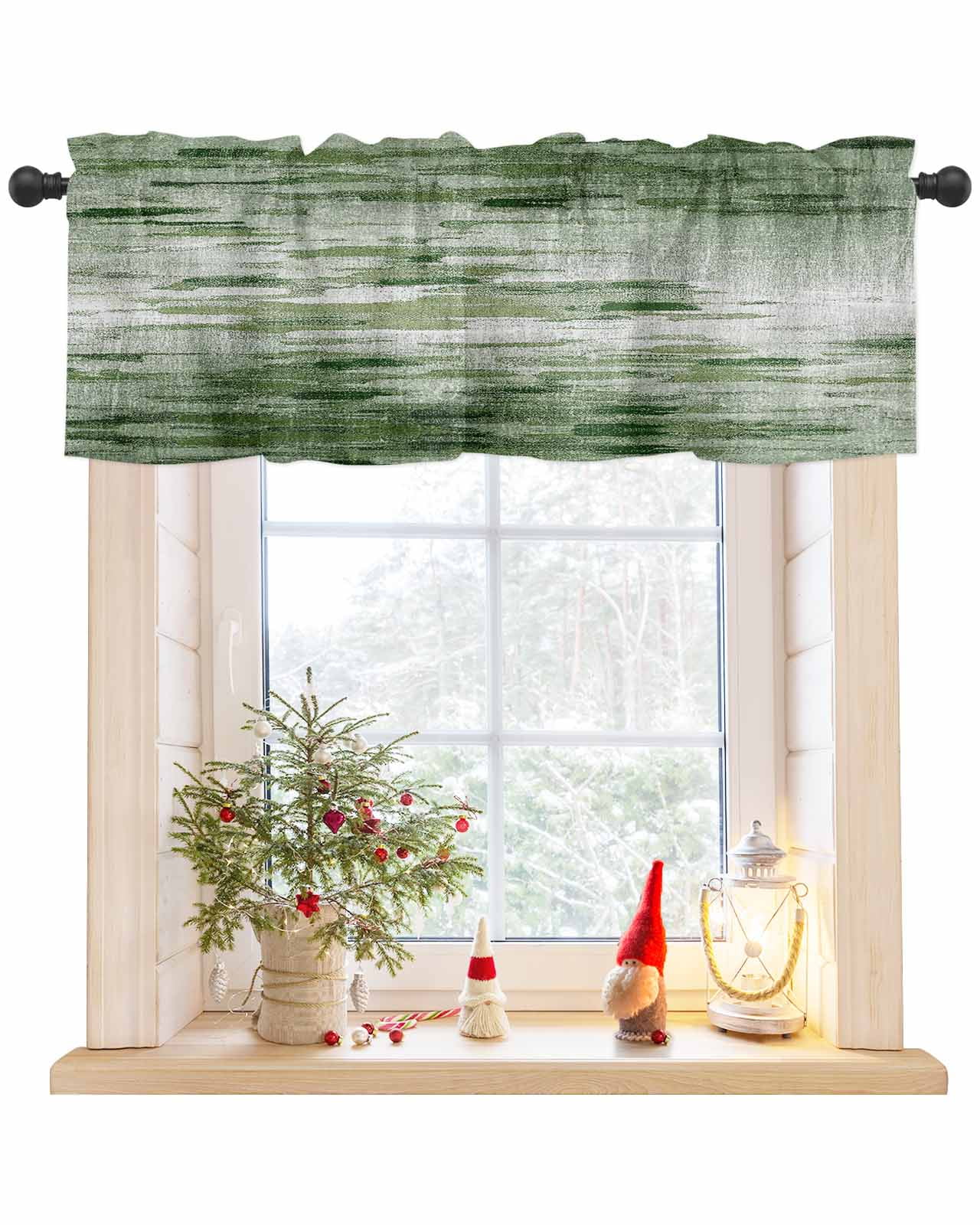 Vintage Green Curtain Valance for Windows/Living Room/Kitchen/Bathroom ...