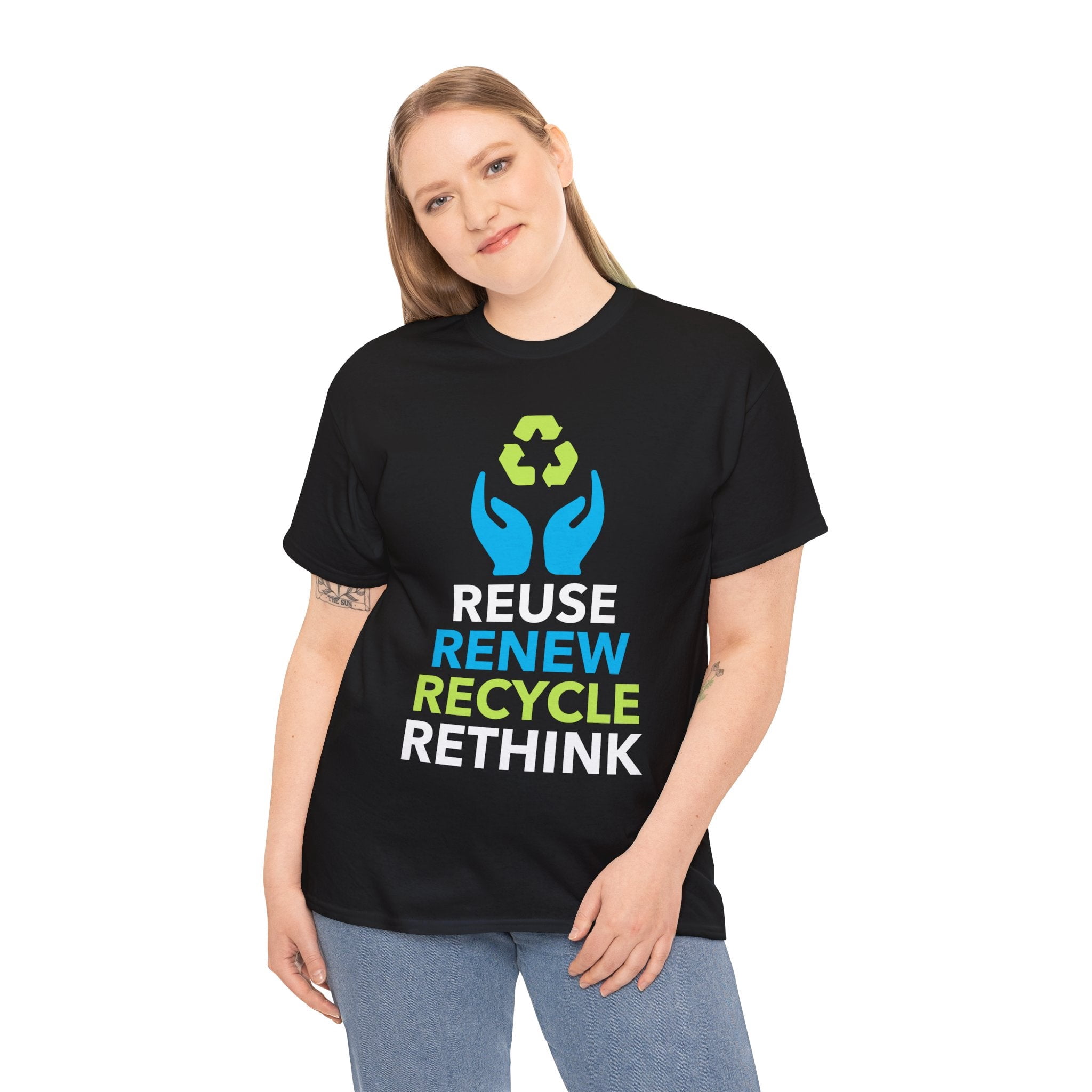 Vintage Green Recycle Symbol Novelty Earth Day Recycling Plus Size ...