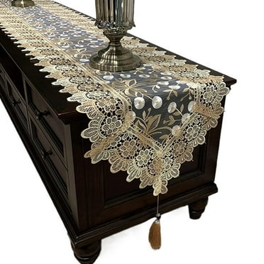 Rectangular Cotton Handmade Crochet Lace Table Runner Doilies Table ...