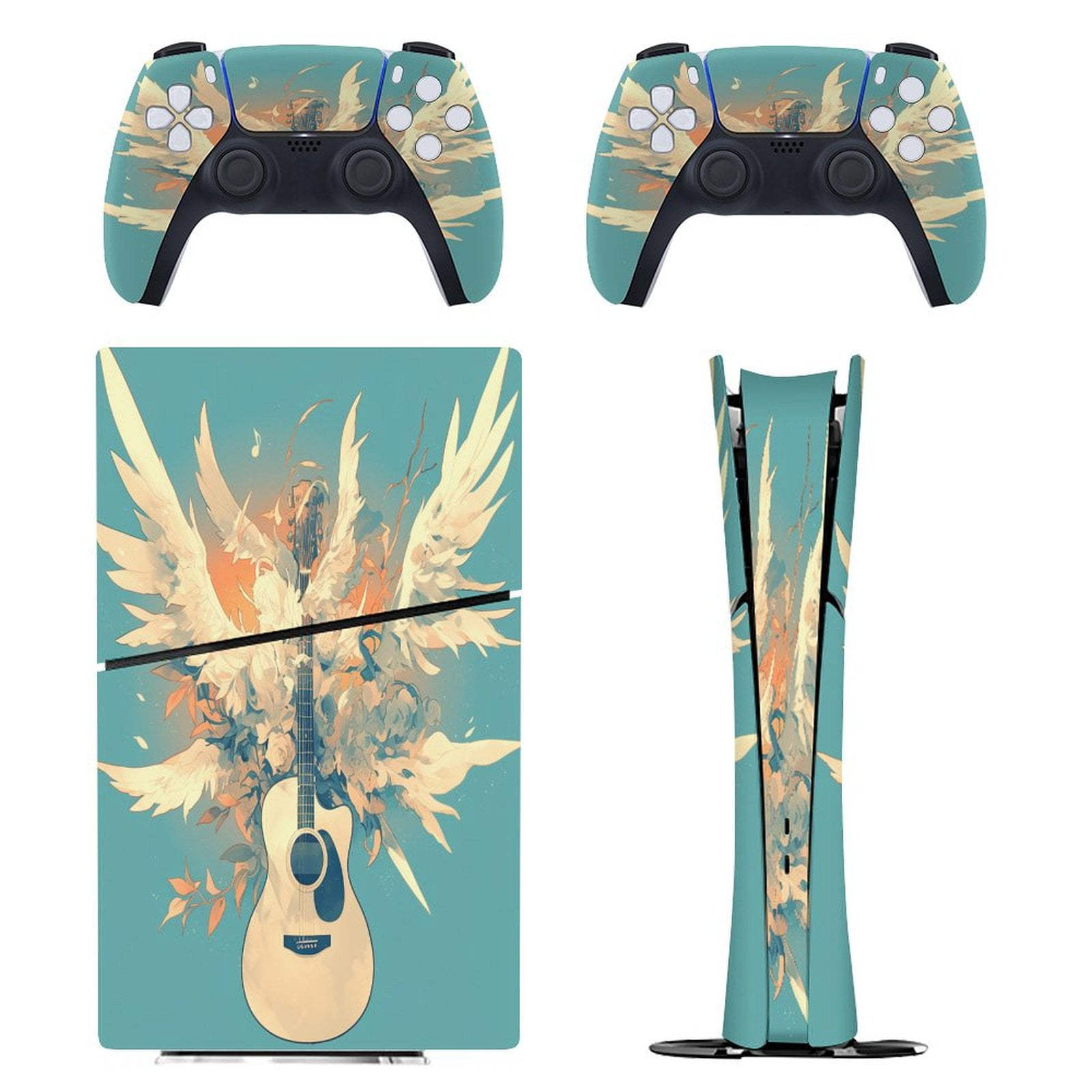 Vintage Guitar With Wings PS5/PS5 Pro/PS5 Slim Digital Disc Skin ...