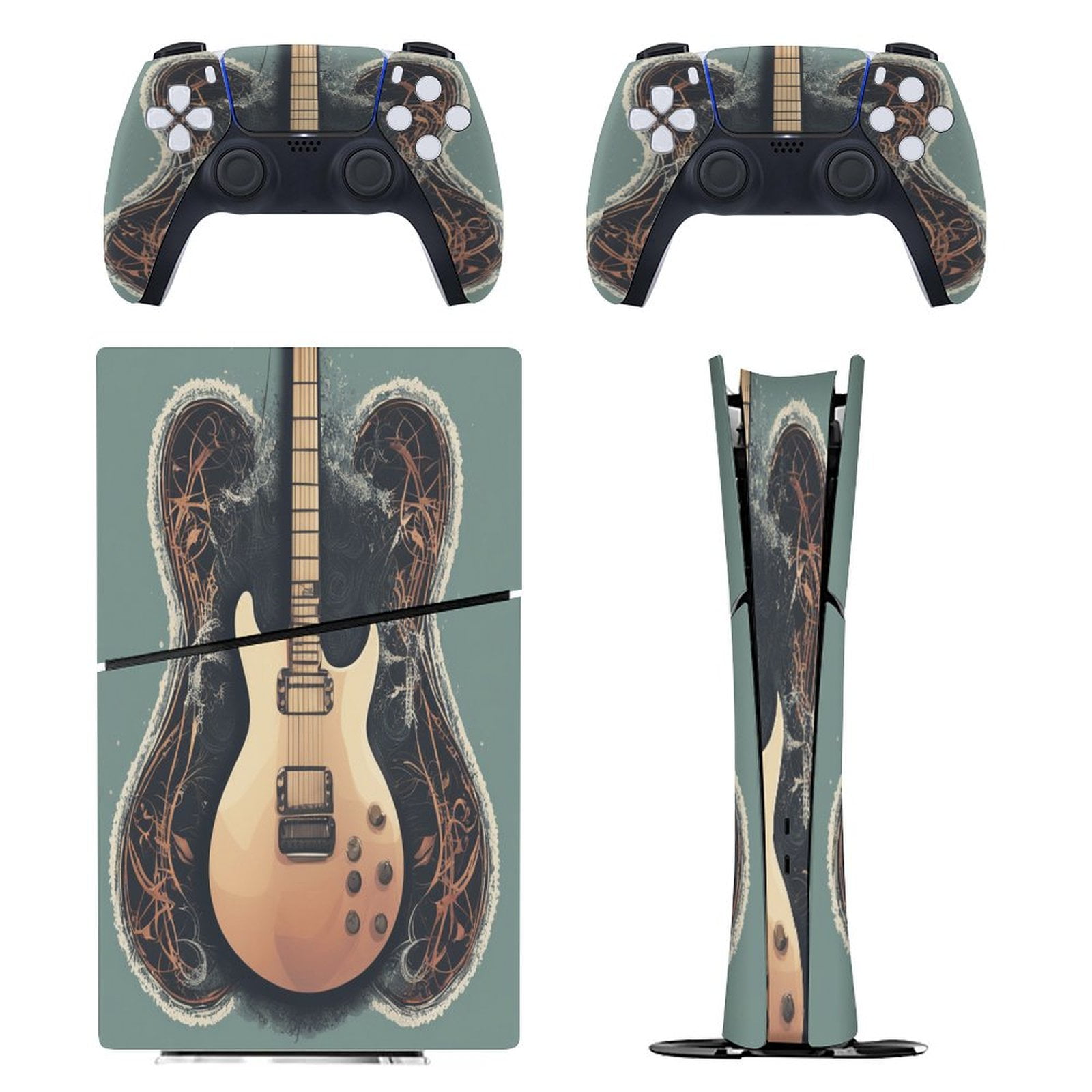Vintage Guitar With Wings PS5/PS5 Pro/PS5 Slim Digital Disc Skin ...