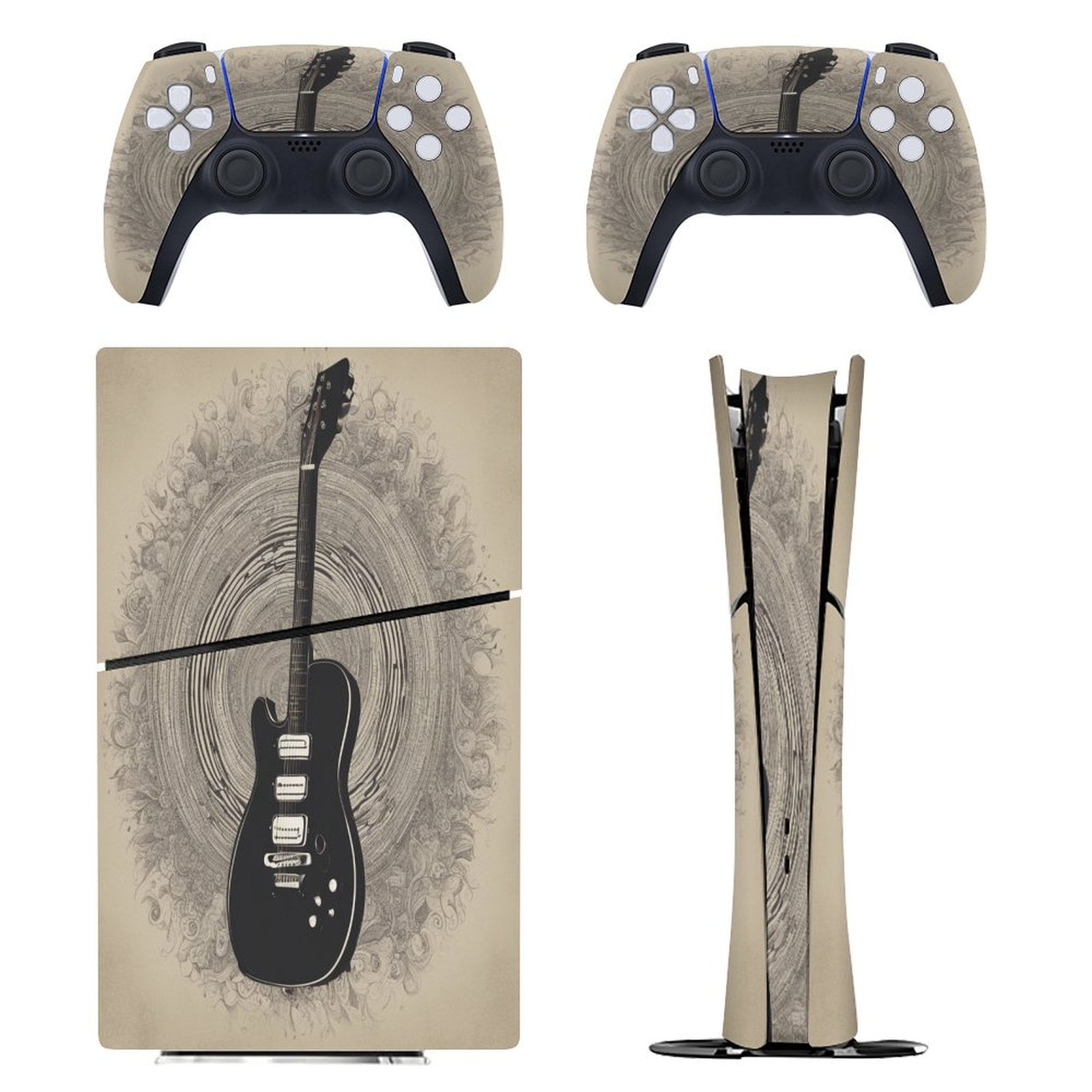 Vintage Guitar With Wings PS5/PS5 Pro/PS5 Slim Digital Disc Skin ...