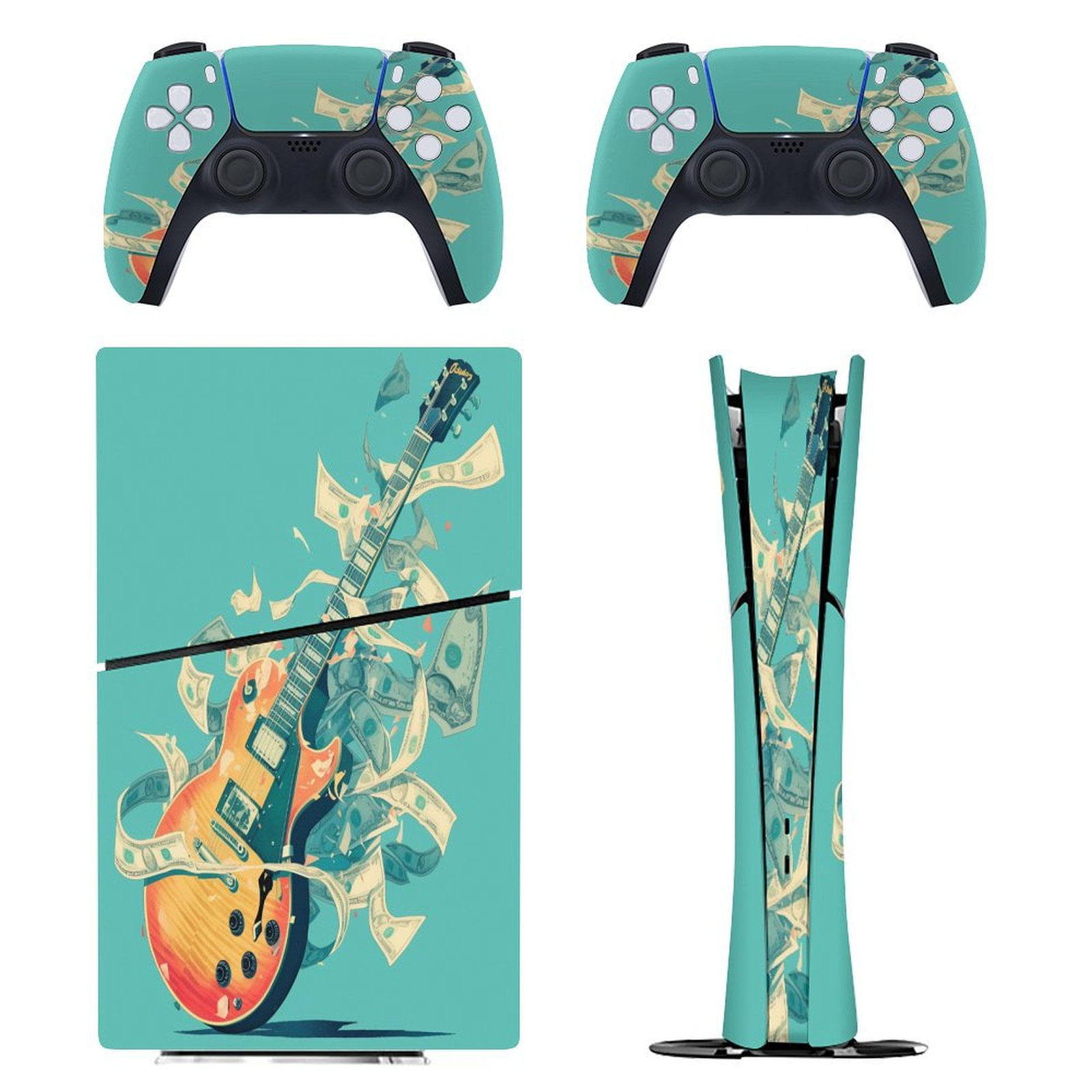 Vintage Guitar With Wings PS5/PS5 Pro/PS5 Slim Digital Disc Skin ...