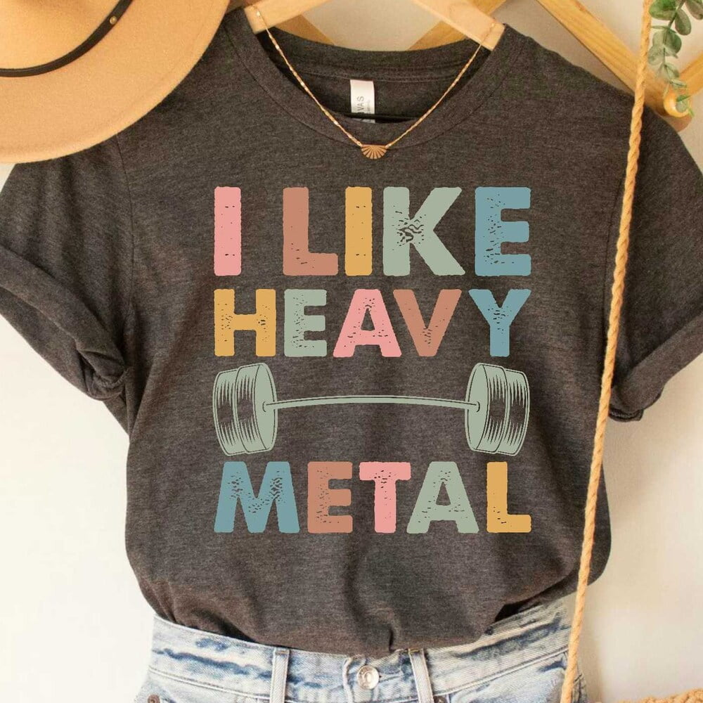 Vintage Gym I Like Heavy Metal Weightliftingfunny Bodybuilding Workout ...