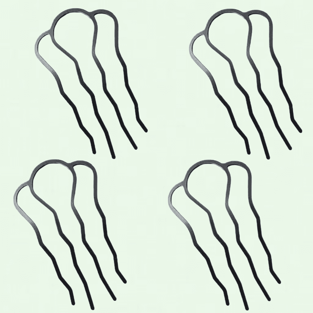 Metal U Shape Hair Pins Hair Fork Clip 4 Pcs, Vintage Hair Combs for ...