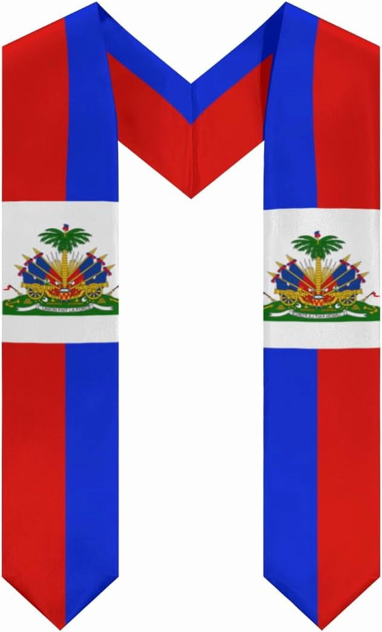 Vintage Haiti Haitian Flag Graduation Shawl Stole Sash Scarf for Abroad ...