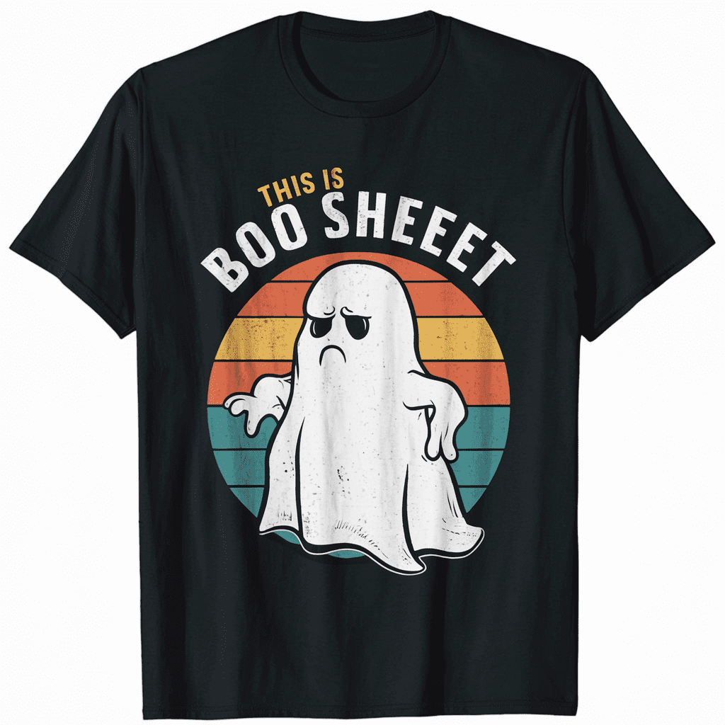 Vintage Halloween Boo Ghost Costume This is Some Boo Sheet T-Shirt ...