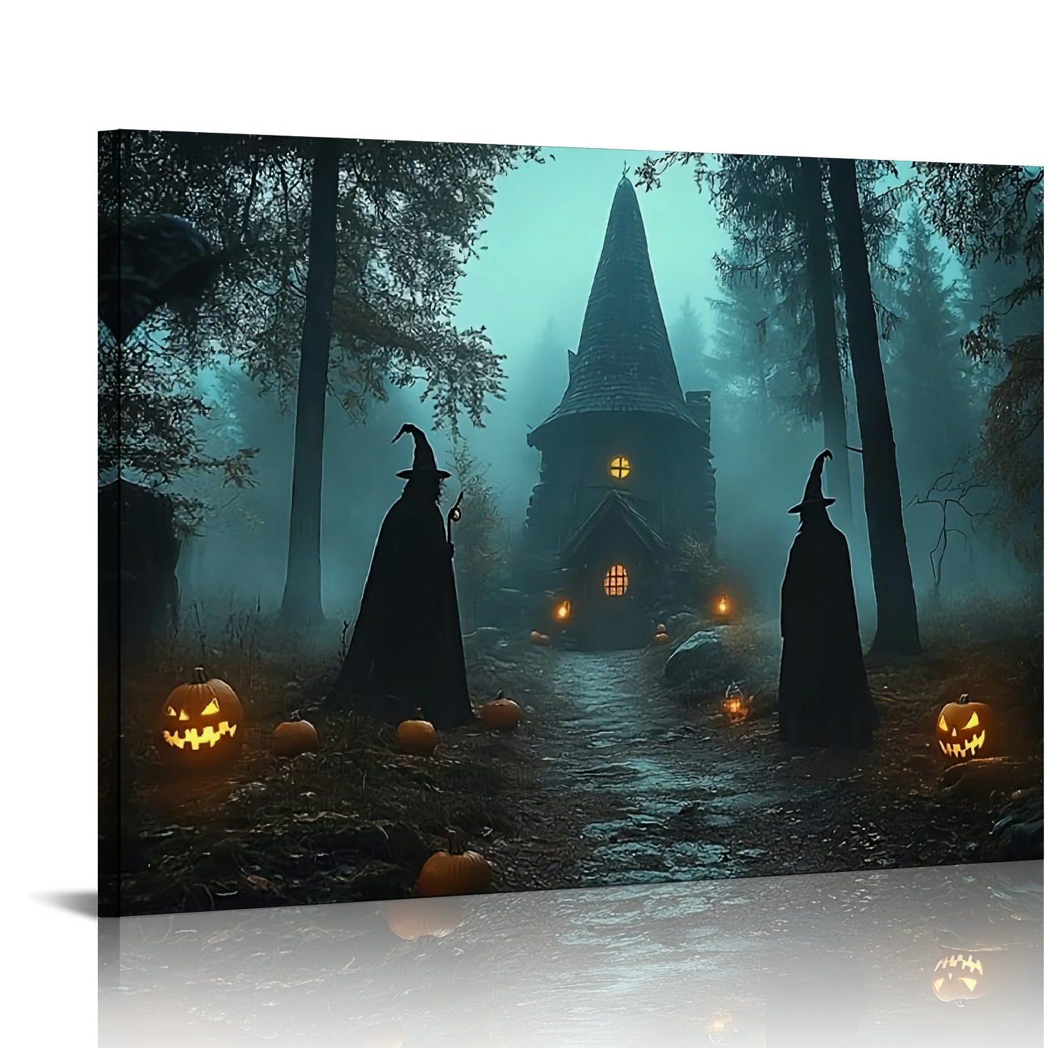 Vintage Halloween Forest Messenger Canvas Wall Art Painting ，Gothic ...