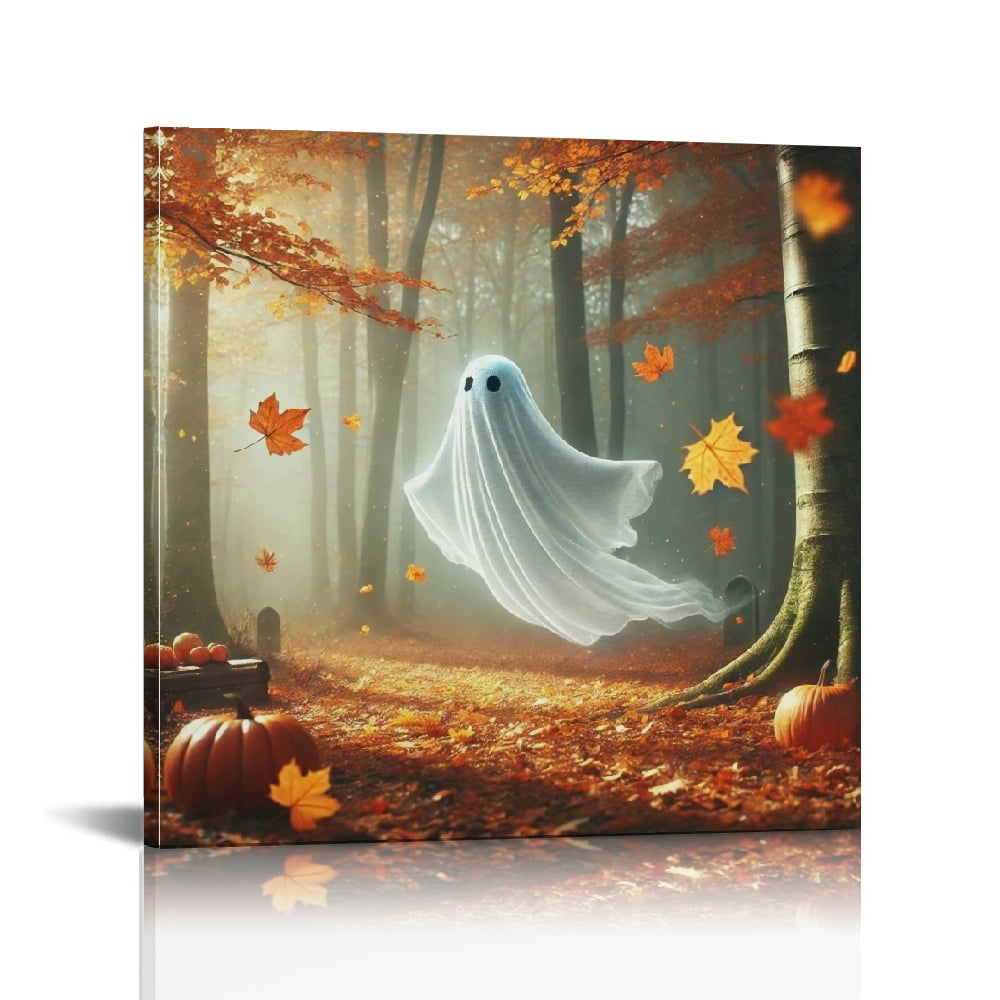Vintage Halloween Ghost Canvas Wall Art Painting,Gothic Print Pictures ...