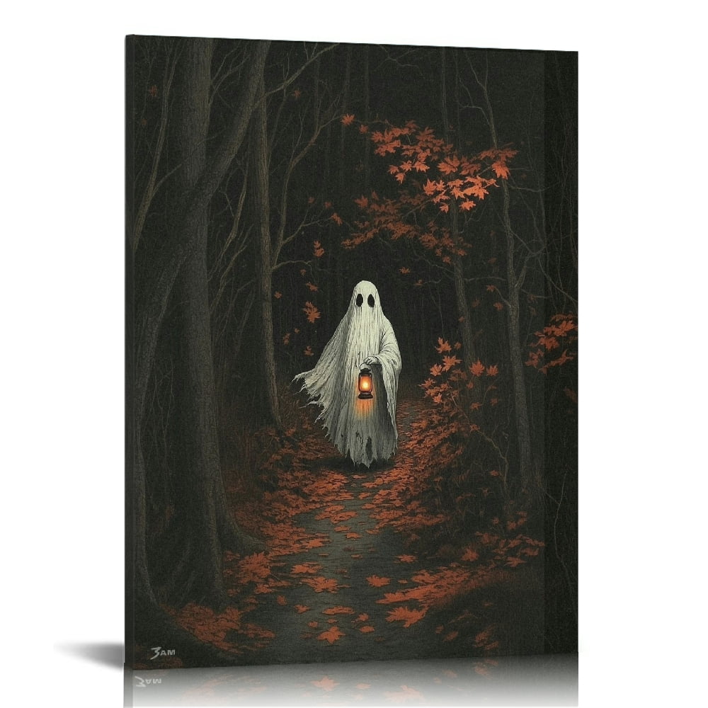 Vintage Halloween Ghost Canvas Wall Art Painting,Gothic Print Pictures ...